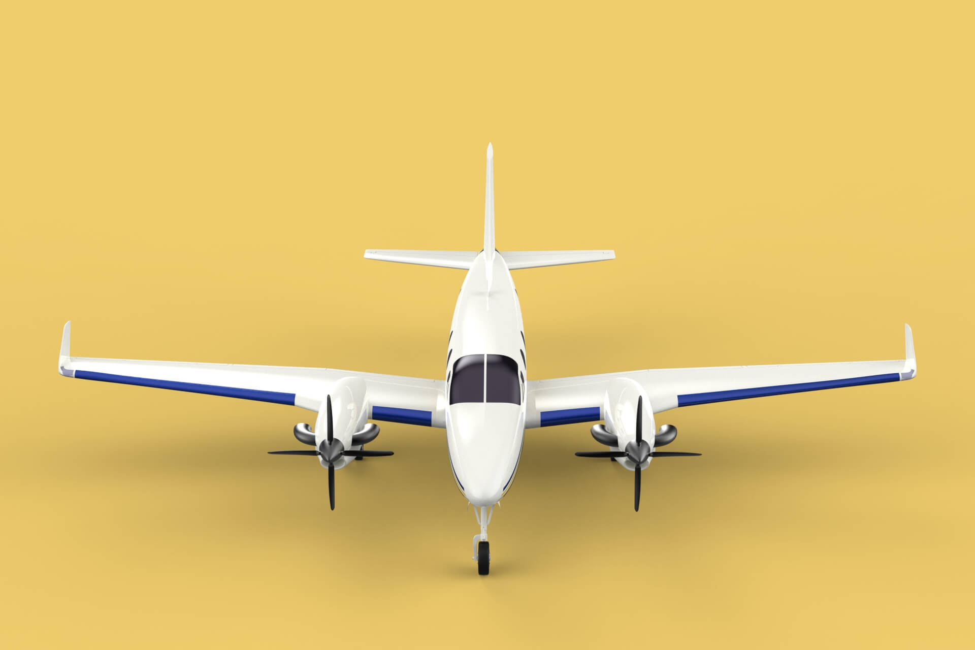 Business Executive Jet Plane Aircraft Turboprop Twin Engine - 3D Model ...