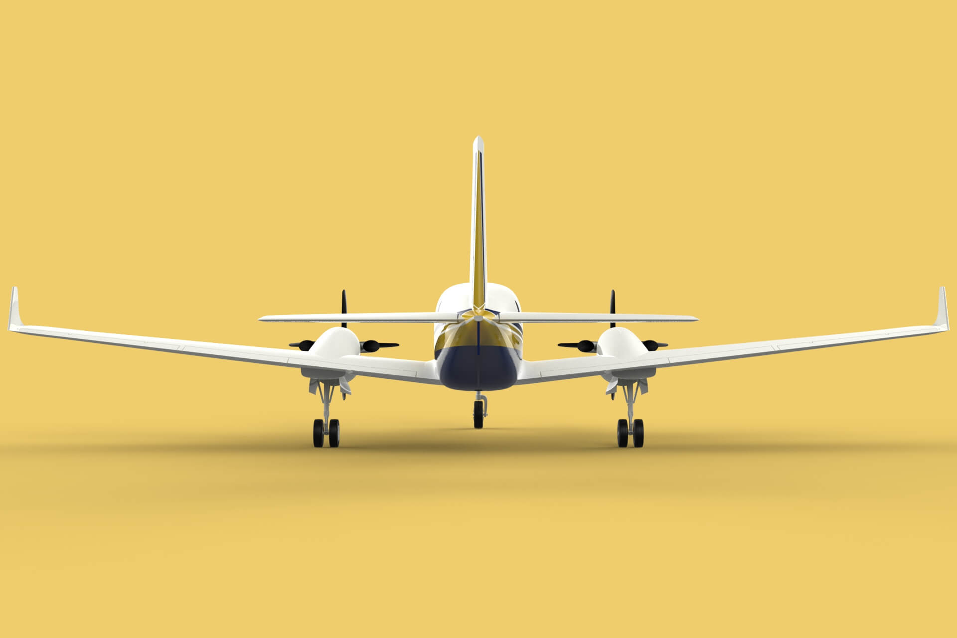 Business Executive Jet Plane Aircraft Turboprop Twin Engine - 3D Model ...