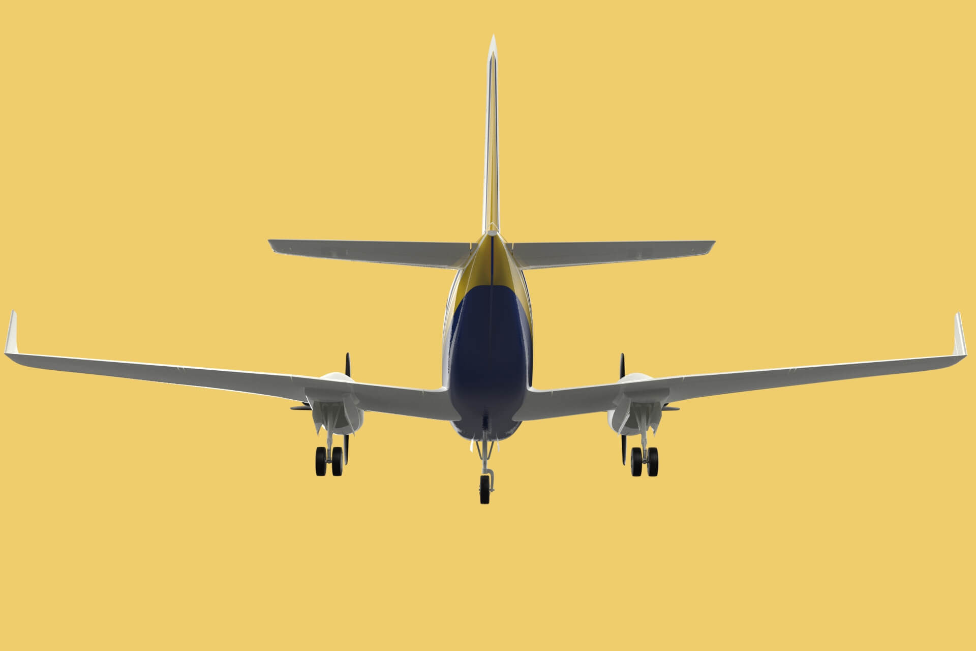 Business Executive Jet Plane Aircraft Turboprop Twin Engine - 3D Model ...