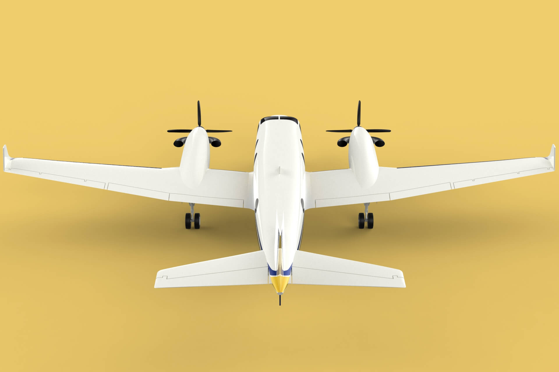 Business Executive Jet Plane Aircraft Turboprop Twin Engine - 3D Model ...