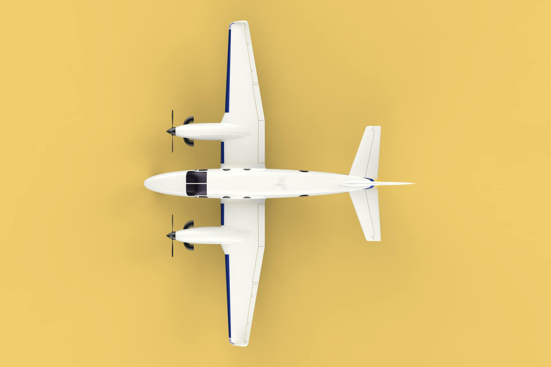 Business Executive Jet Plane Aircraft Turboprop Twin Engine - 3D Model ...