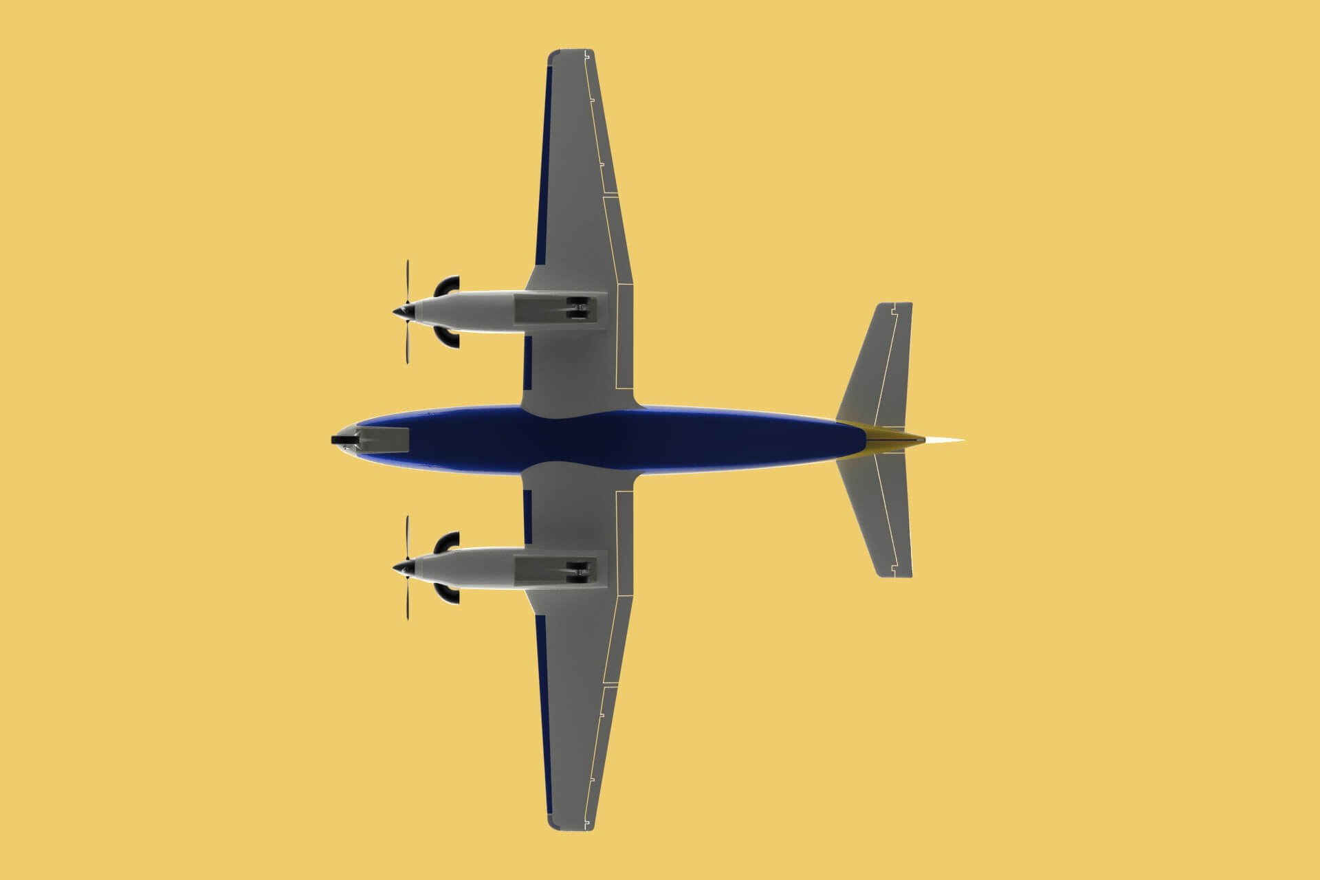 Business Executive Jet Plane Aircraft Turboprop Twin Engine - 3D Model ...