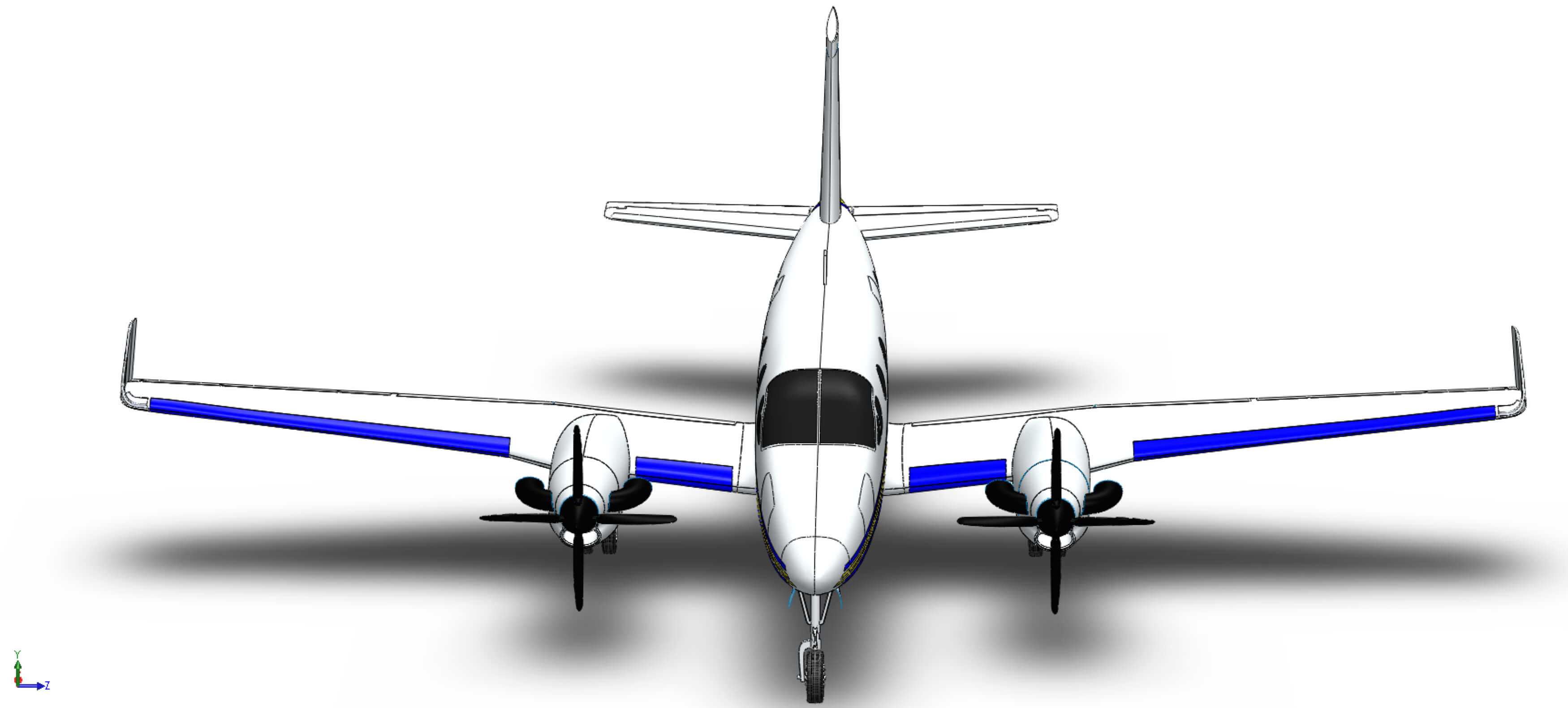 Business Executive Jet Plane Aircraft Turboprop Twin Engine - 3D Model ...