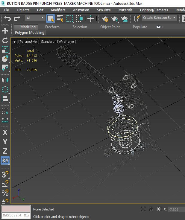 Button Press Machine - 3D Model by surf3d