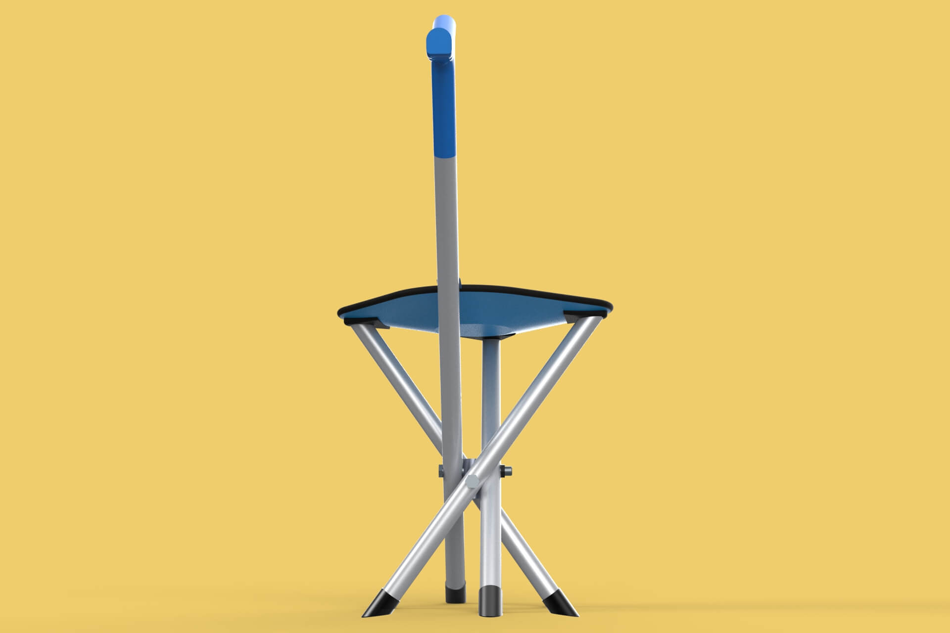 Cane Stick Chair Walker Seat Stool Pole Crutch Fold Portable - 3D Model ...