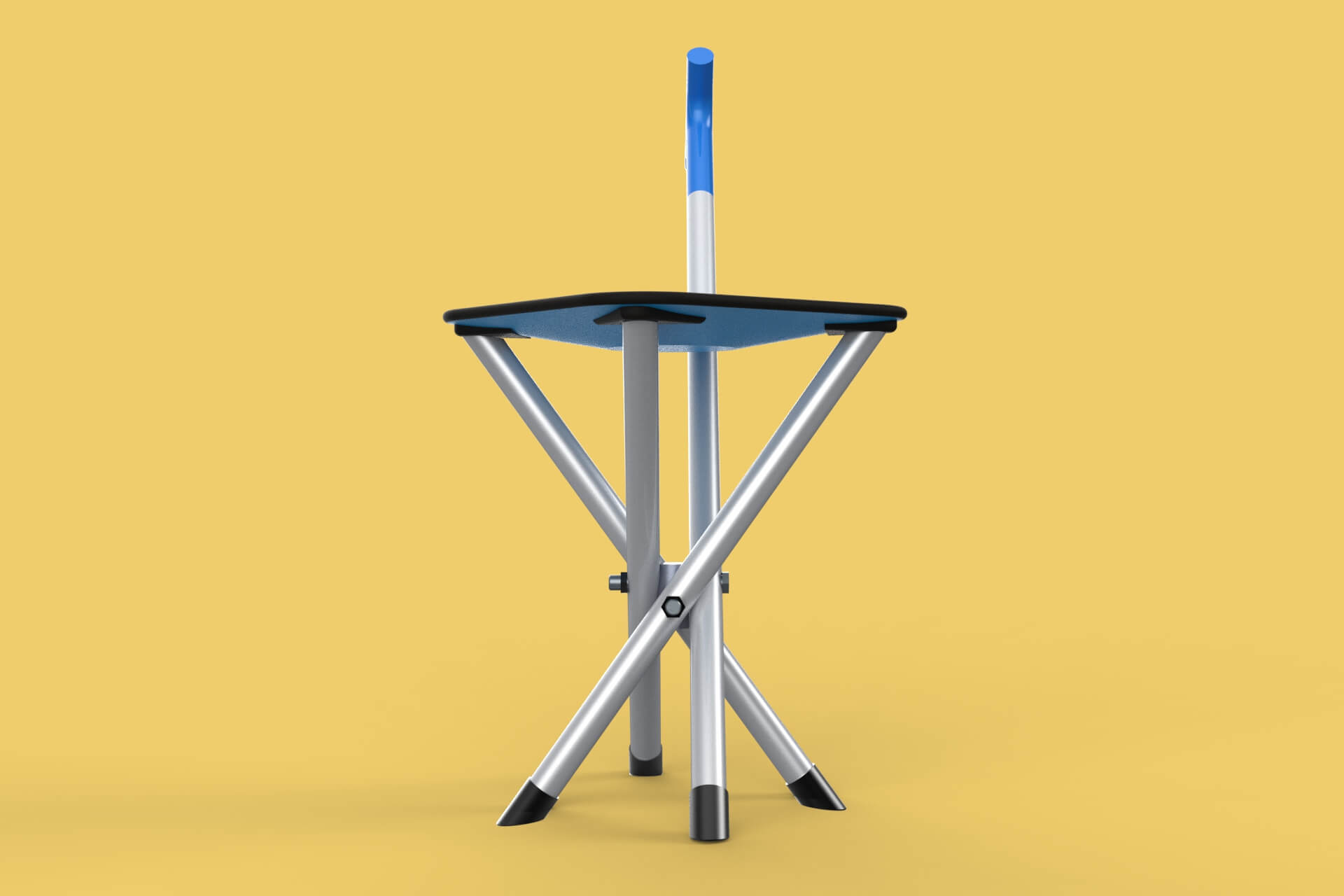 Cane Stick Chair Walker Seat Stool Pole Crutch Fold Portable - 3D Model ...