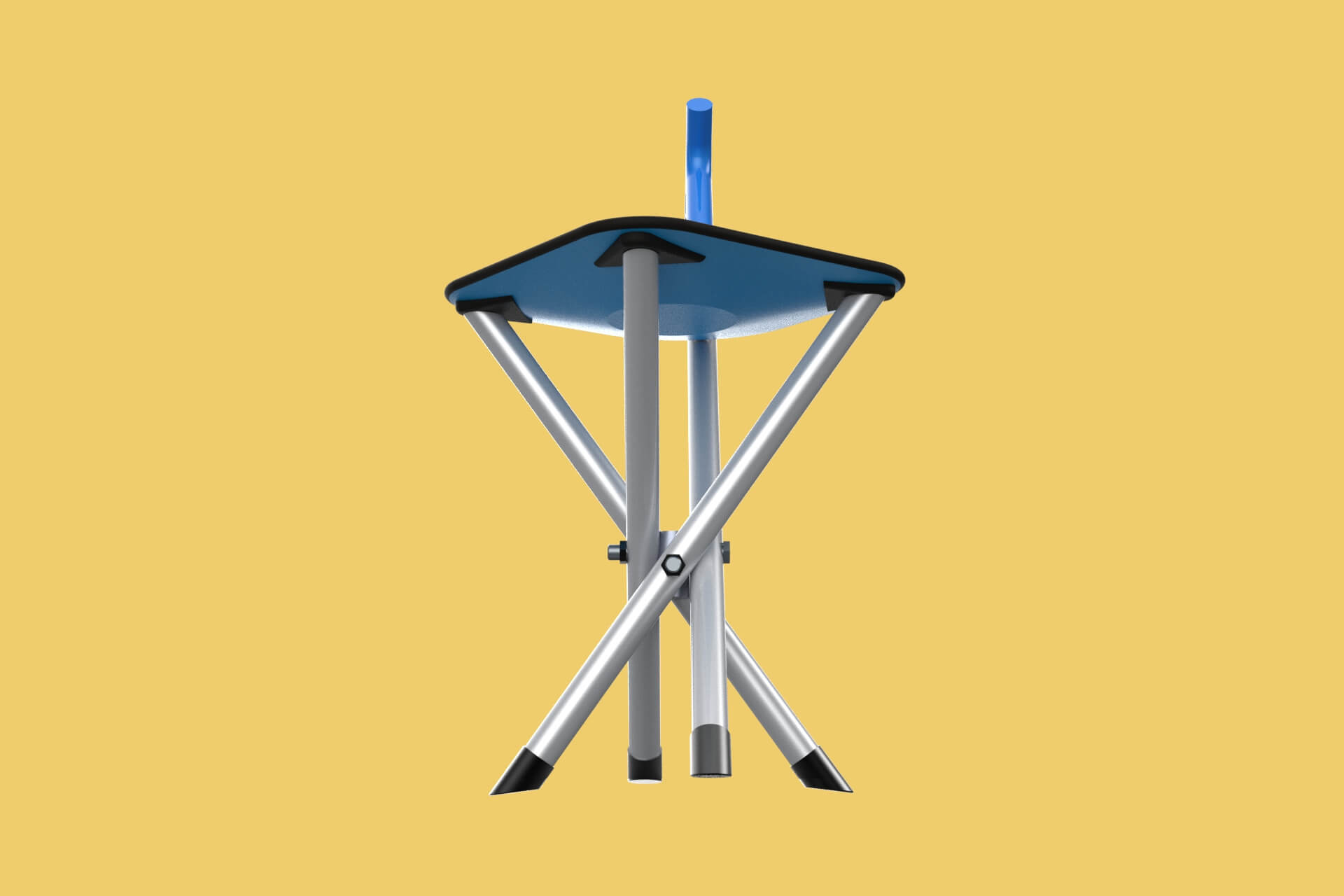 Cane Stick Chair Walker Seat Stool Pole Crutch Fold Portable - 3D Model ...