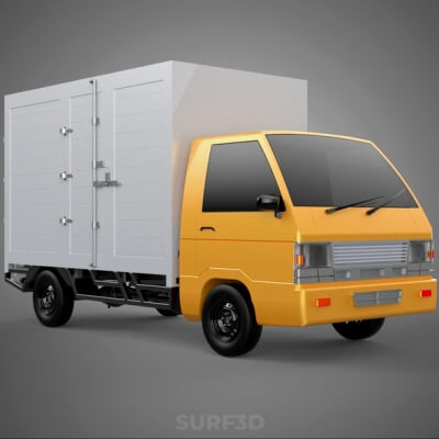 Box Truck Canter Pickup Cargo Lorry for Store Shop Delivery - 3D Model ...