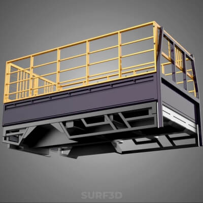 CARGO CAGE PICKUP TRUCK TRANSPORT DELIVERY LOGISTICS COMMERC - 3D Model ...