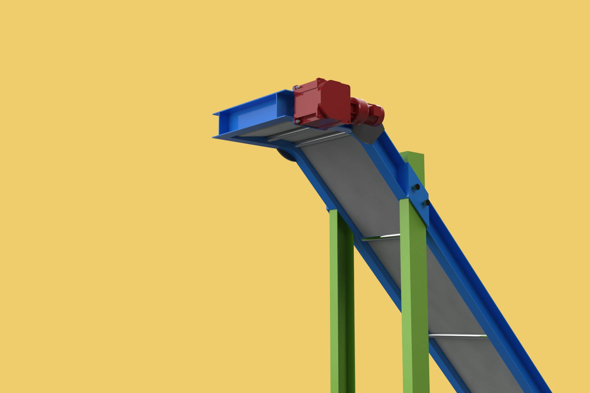 Carrier Belt Conveyor Z Elevator - 3D Model by surf3d