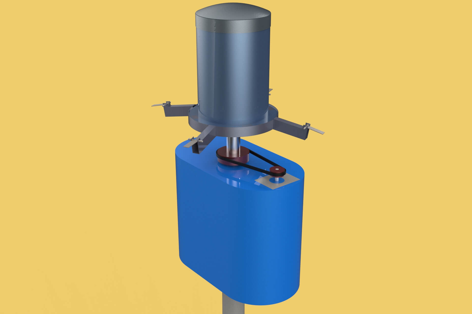 Centrifugal Rotary Fish Feeder Spreader - 3D Model by surf3d