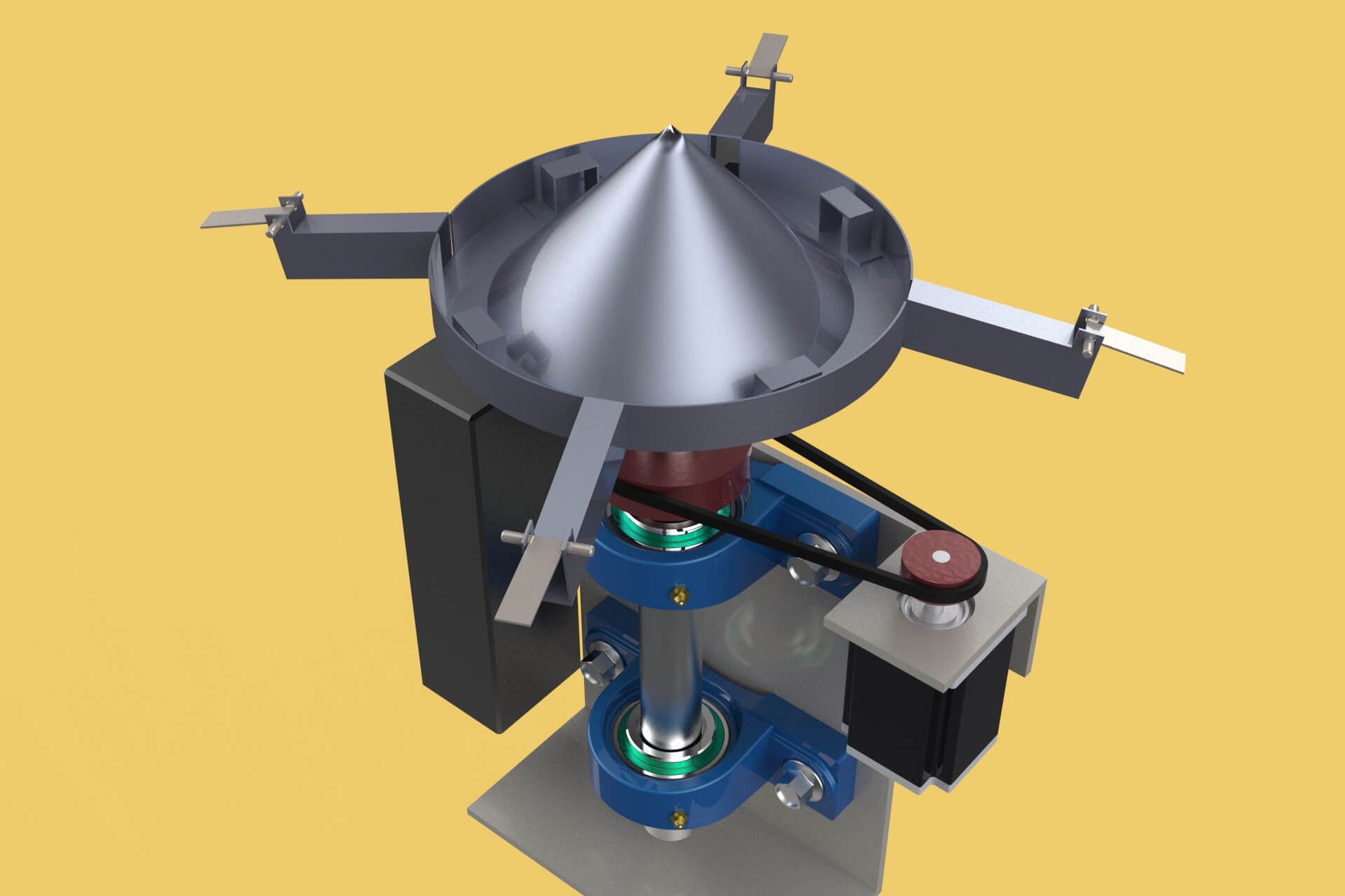 Centrifugal Rotary Fish Feeder Spreader - 3D Model by surf3d
