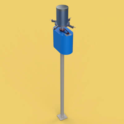 Centrifugal Rotary Fish Feeder Spreader - 3D Model by surf3d