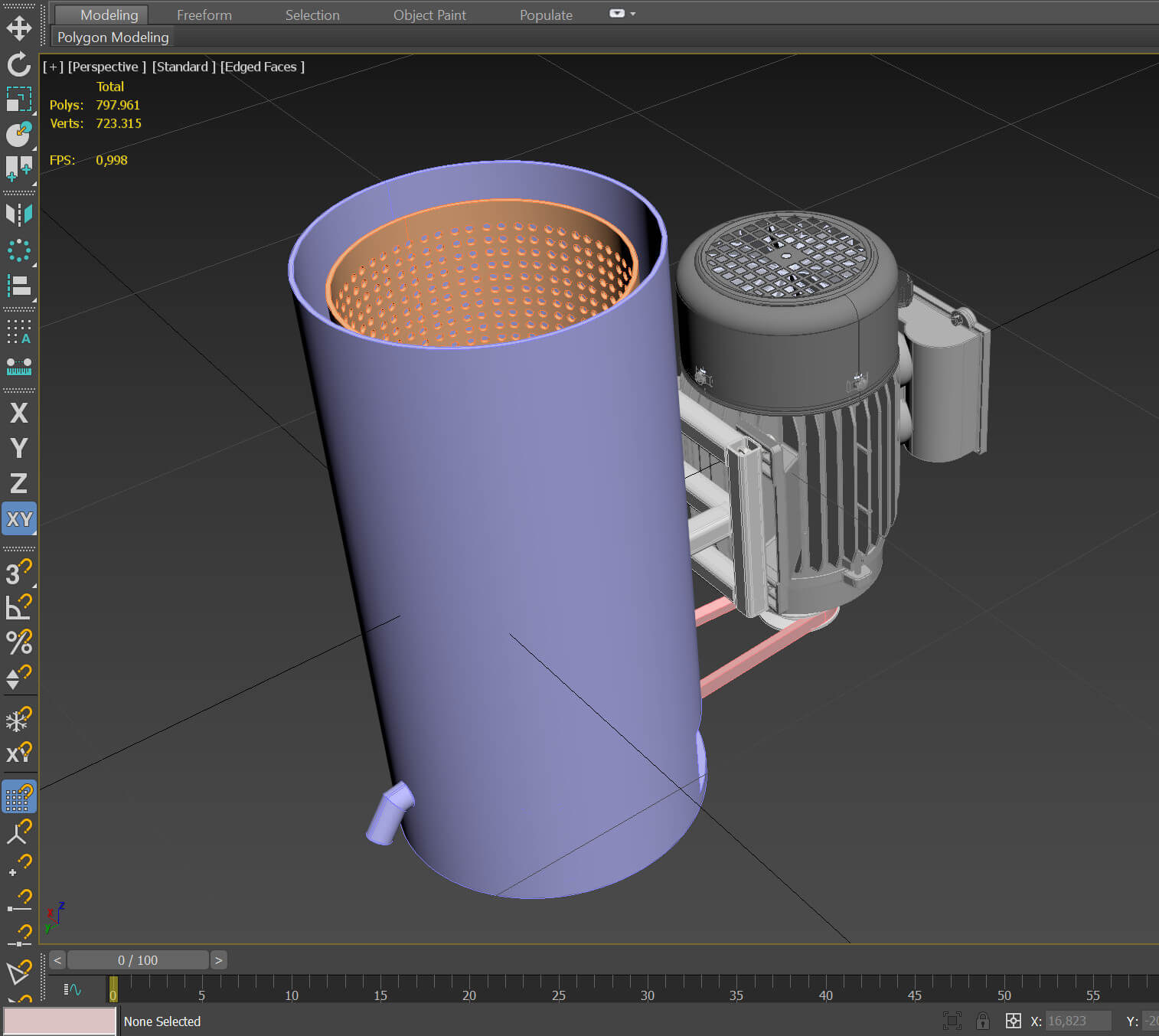 Centrifugal Spin Dryer Machine - 3D Model by surf3d