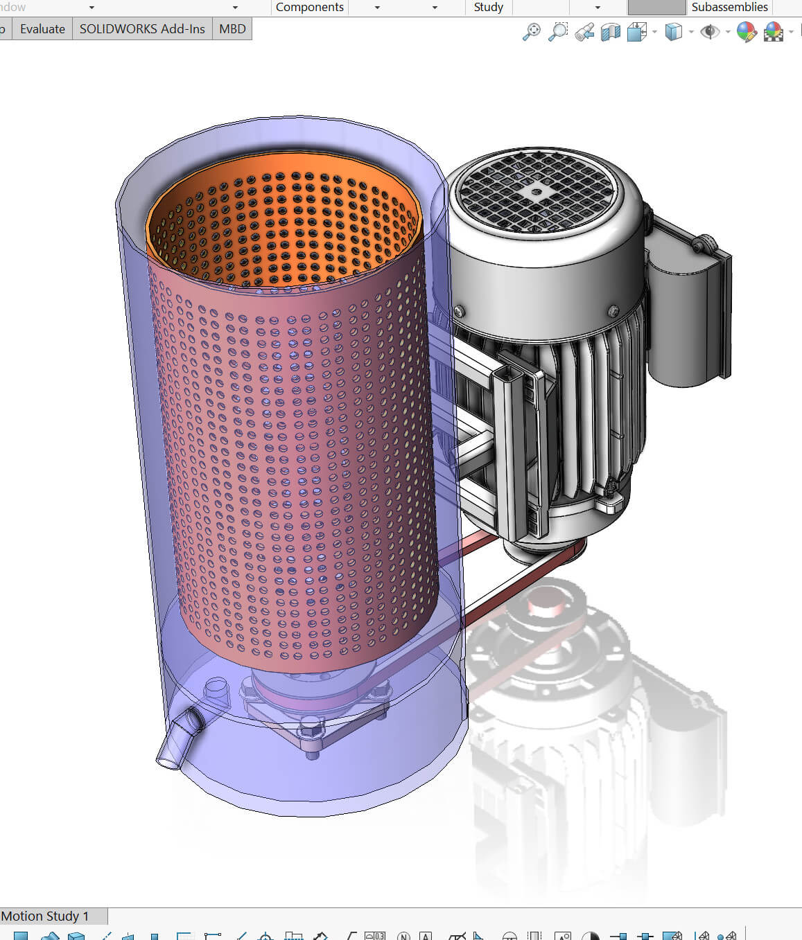 Centrifugal Spin Dryer Machine - 3D Model by surf3d