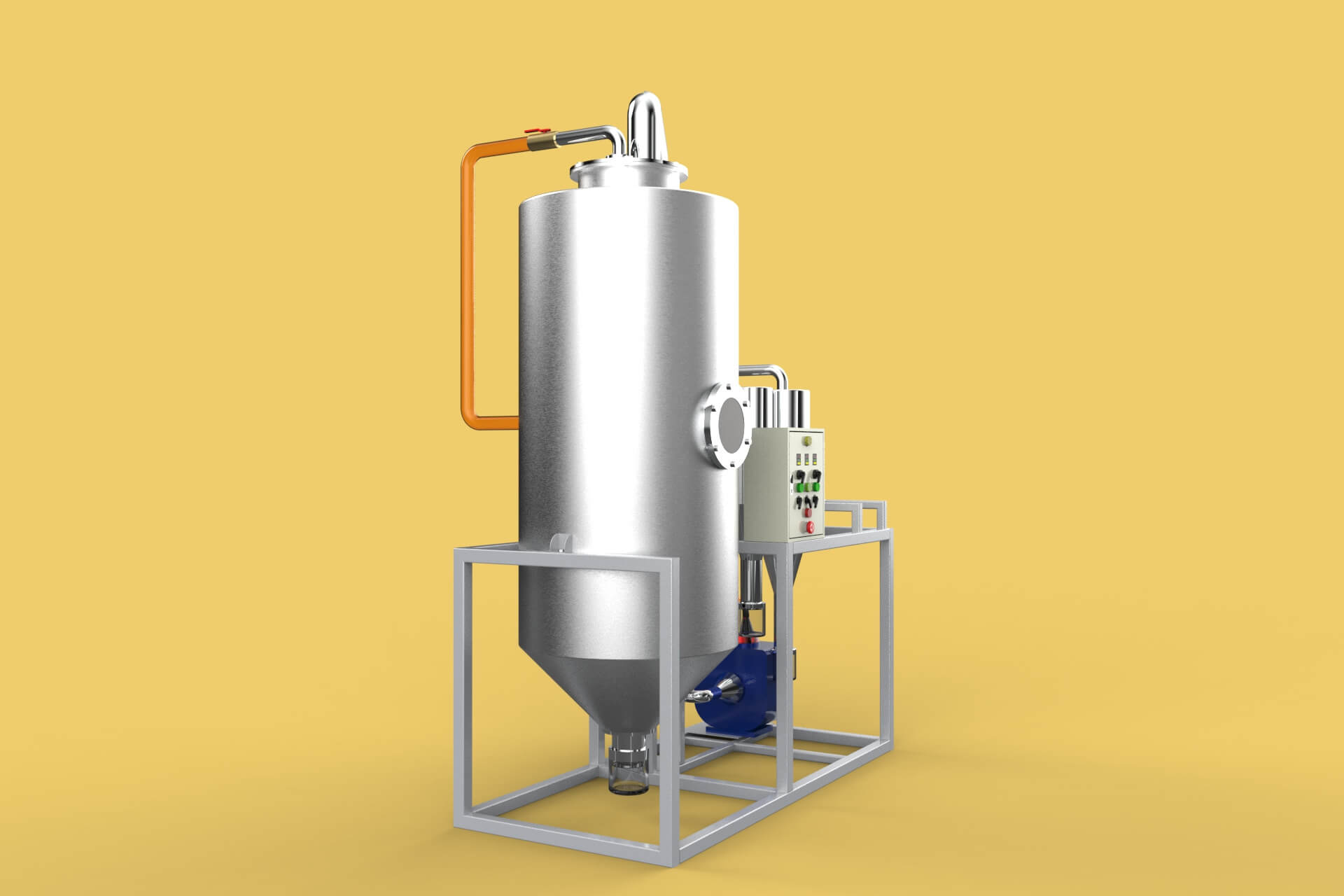 Centrifugal Spray Dryer Machine Spraying Drying Powder Tool - 3D Model ...