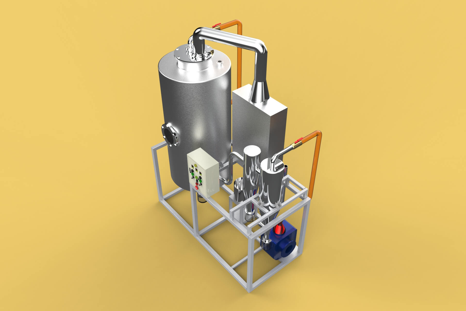 Centrifugal Spray Dryer Machine Spraying Drying Powder Tool - 3D Model ...
