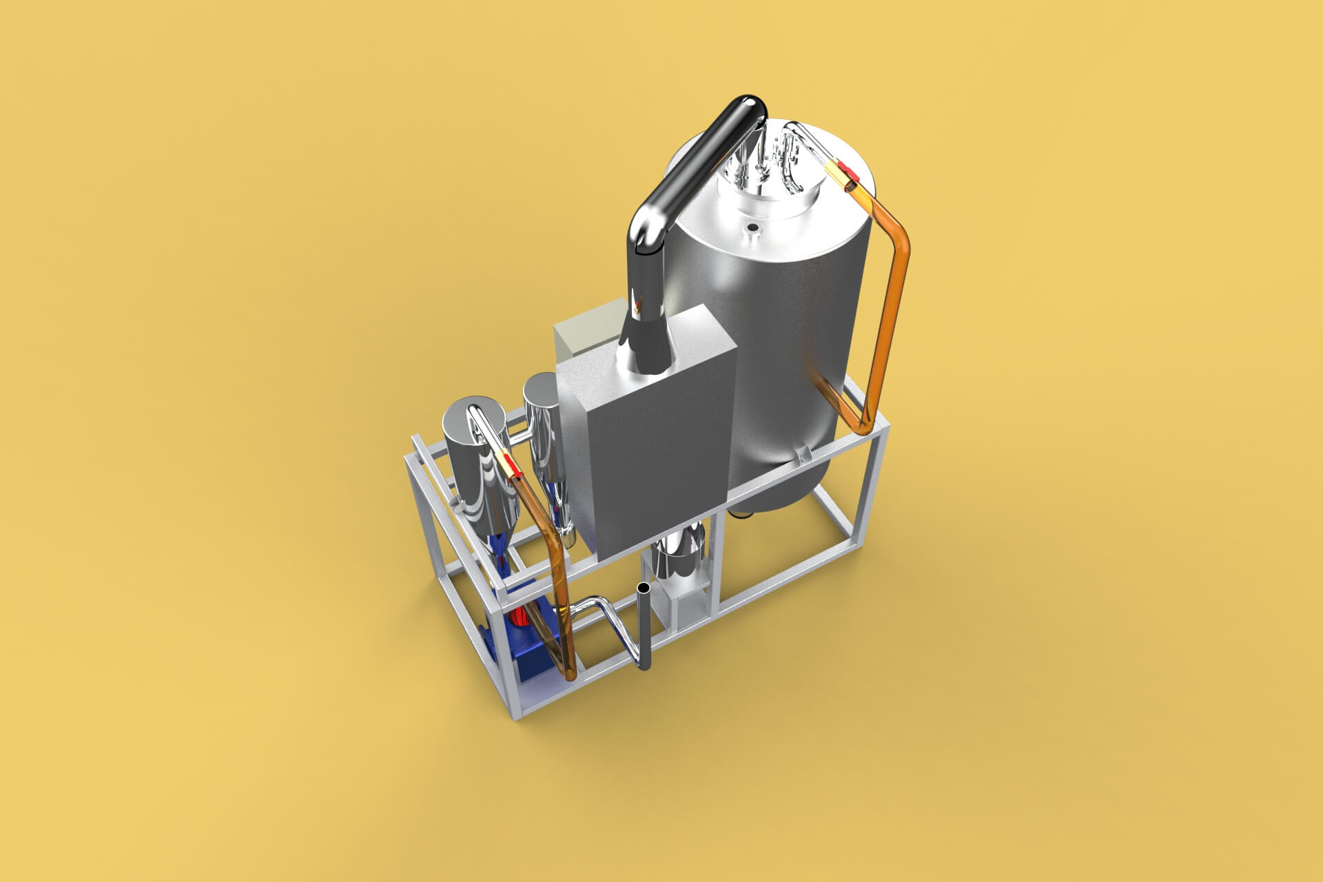 Centrifugal Spray Dryer Machine Spraying Drying Powder Tool - 3D Model ...