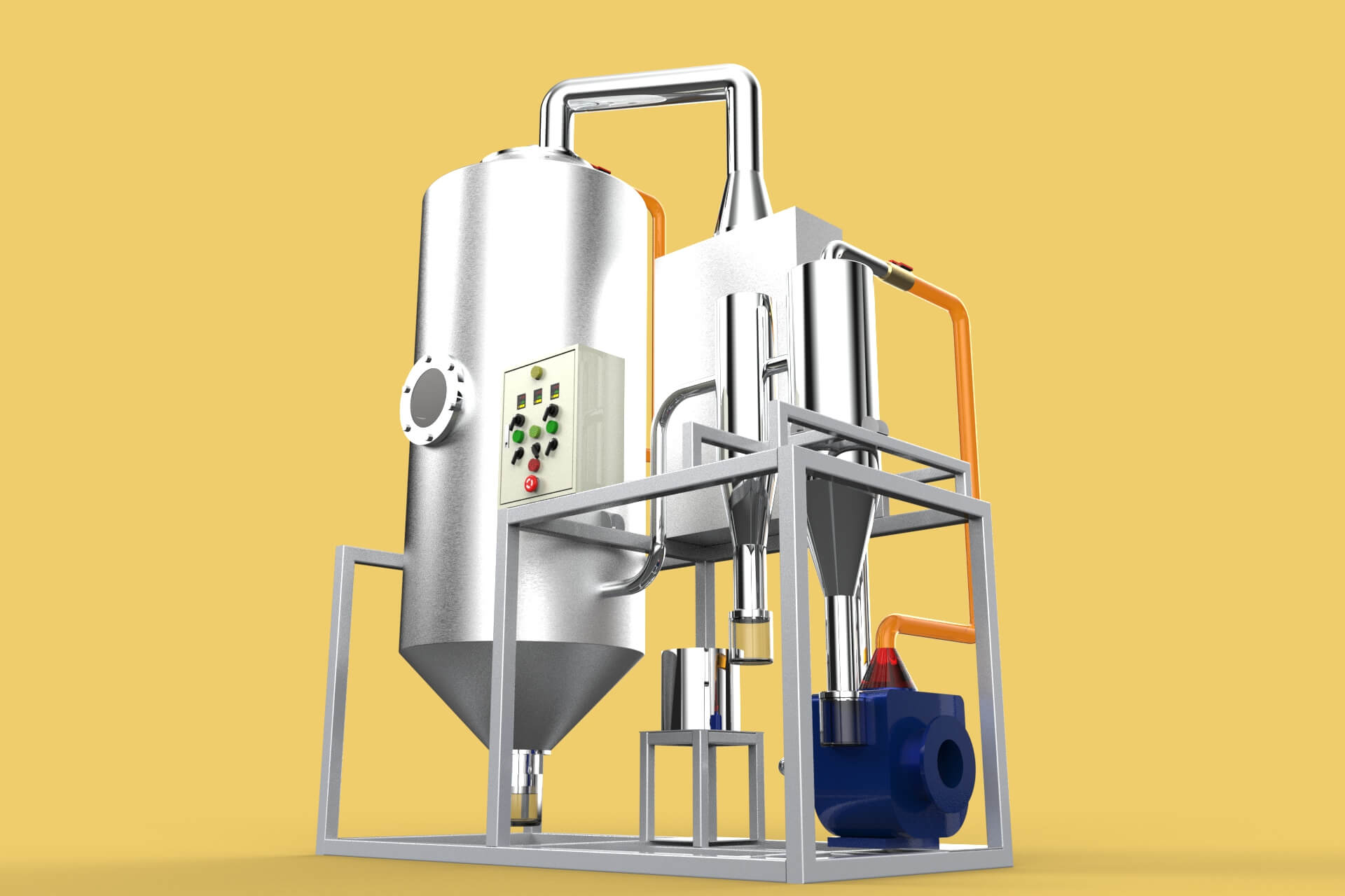 Centrifugal Spray Dryer Machine Spraying Drying Powder Tool - 3D Model ...