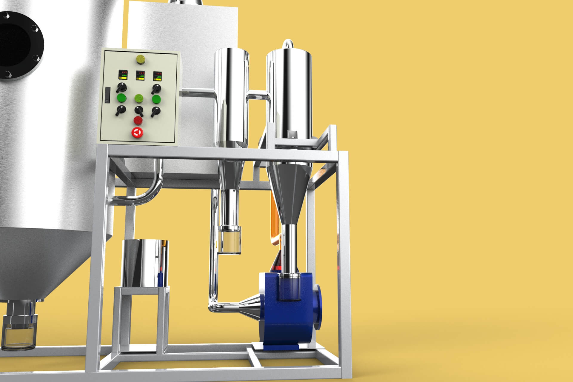 Centrifugal Spray Dryer Machine Spraying Drying Powder Tool - 3D Model ...