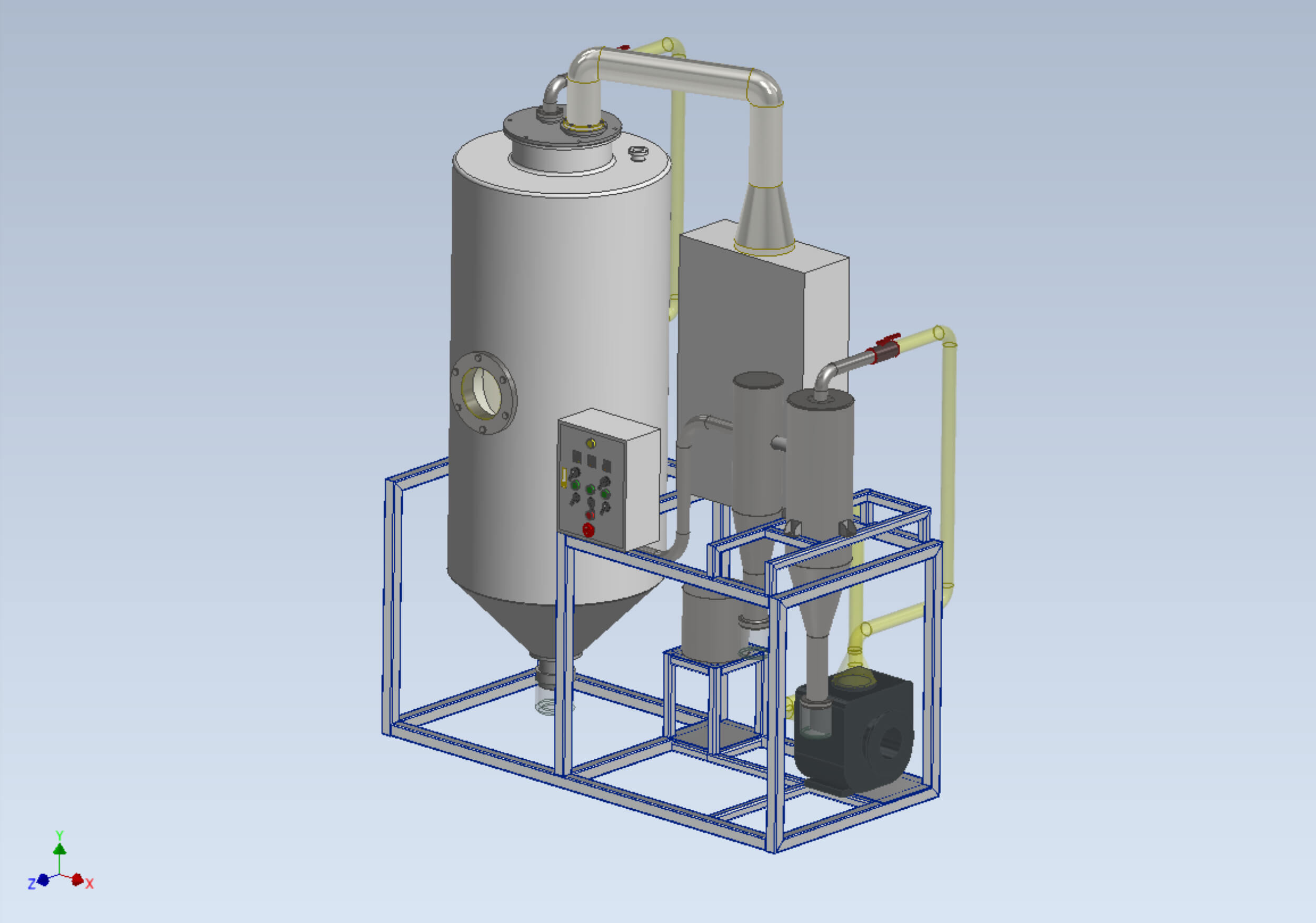 Centrifugal Spray Dryer Machine Spraying Drying Powder Tool - 3D Model ...