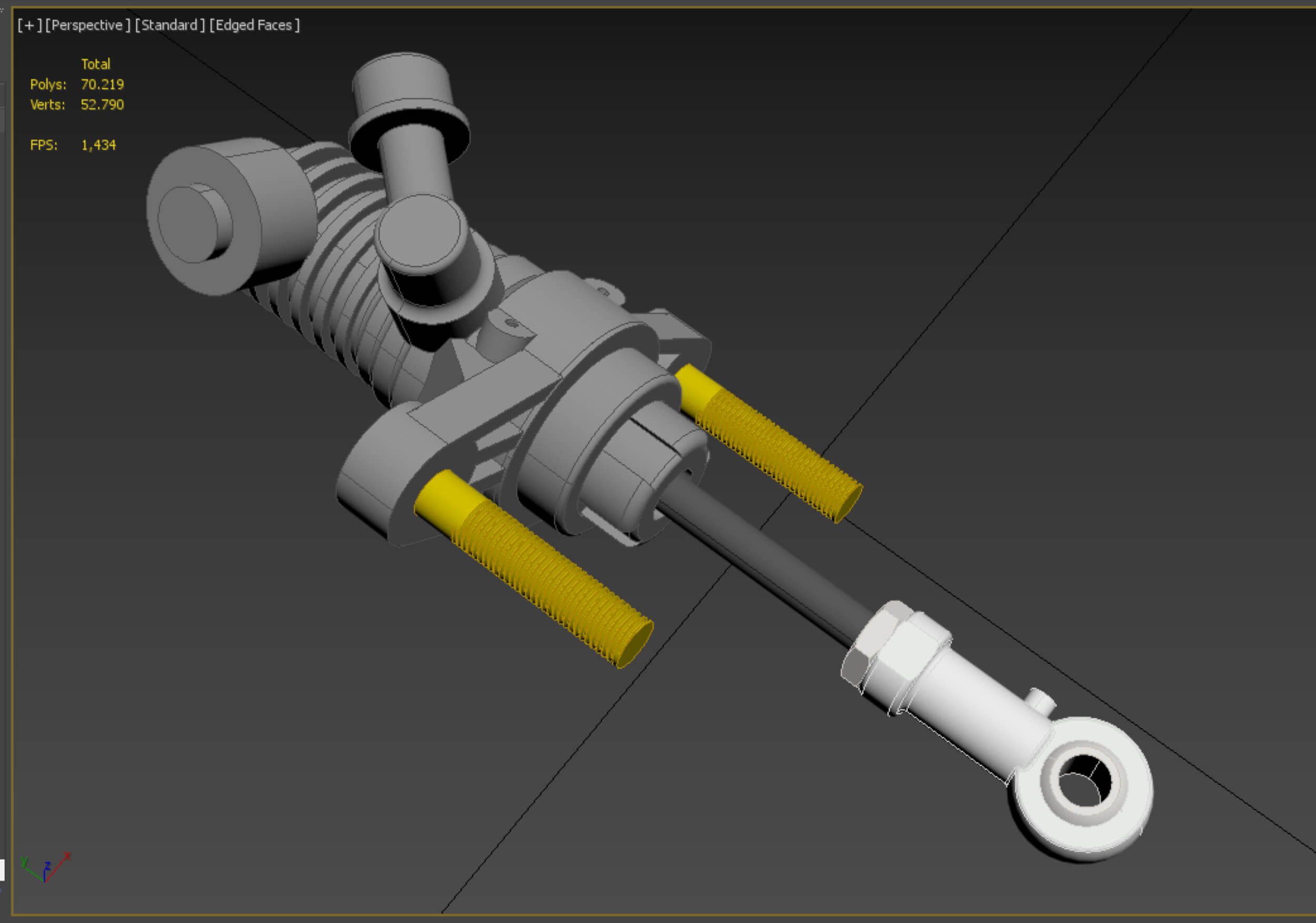 Clutch Master Cylinder Brake - 3D Model by surf3d