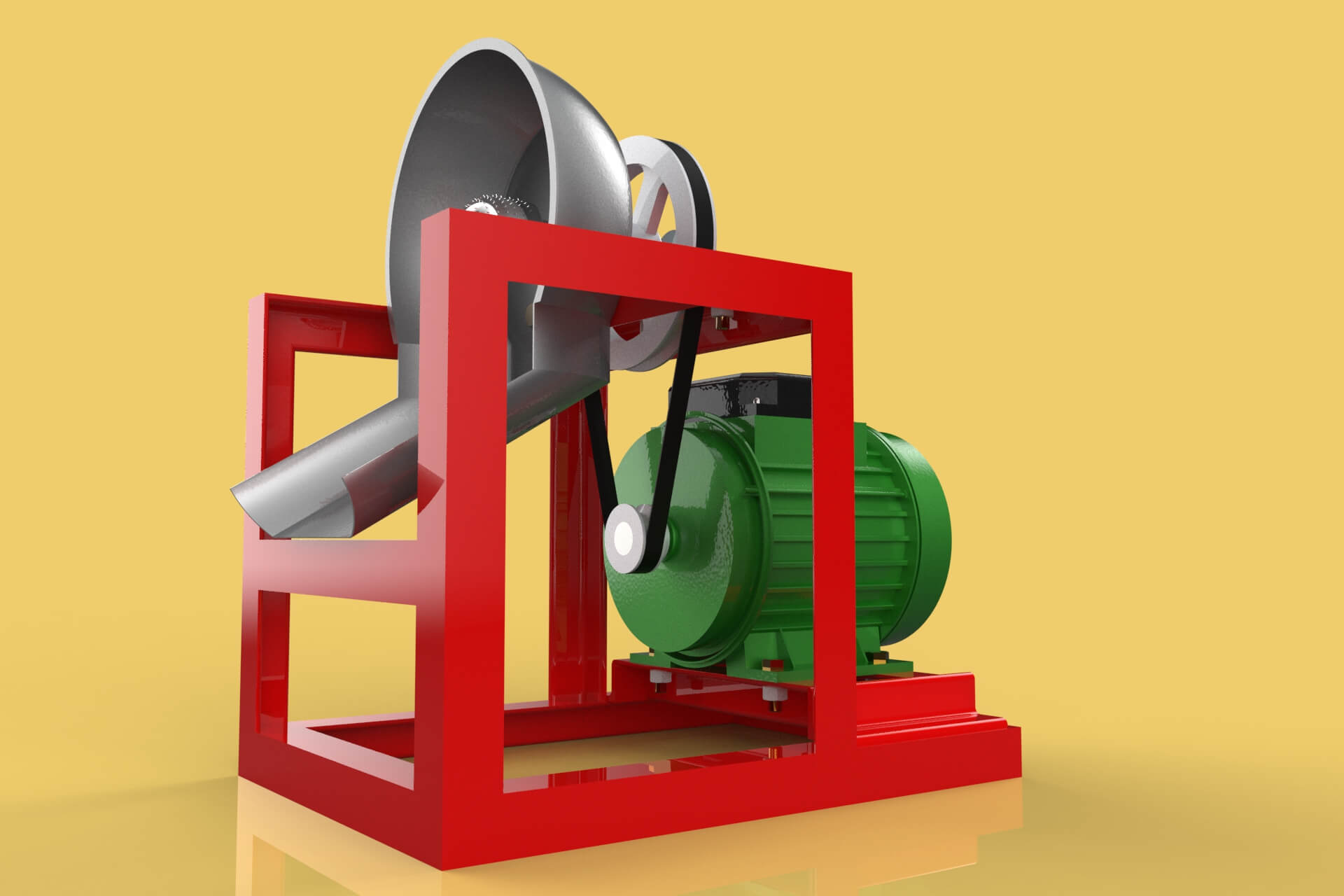 Coconut Grating Machine Grater Shredder Scraper Chopper Cut - 3D Model ...