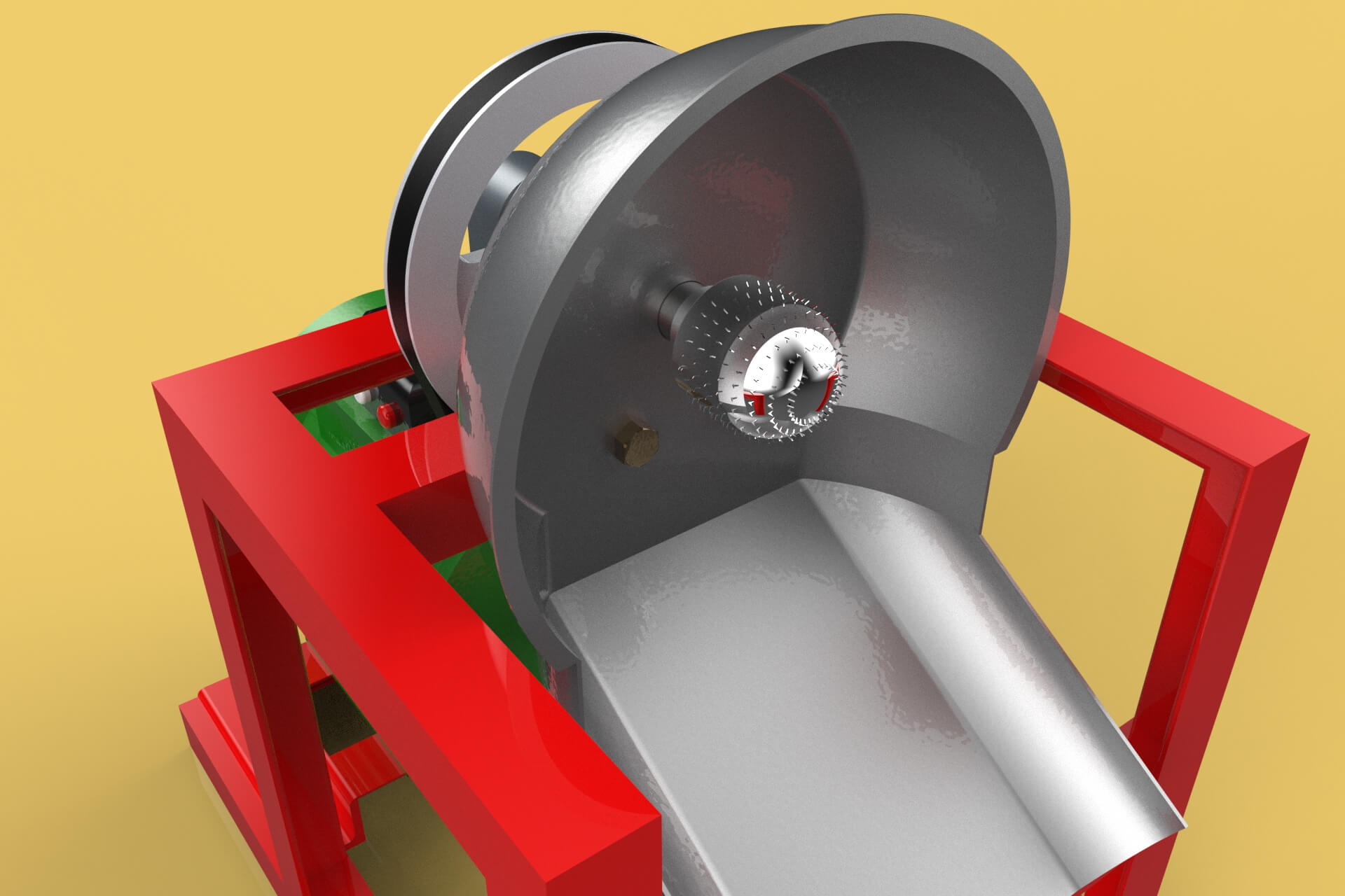 Coconut Grating Machine Grater Shredder Scraper Chopper Cut - 3D Model ...