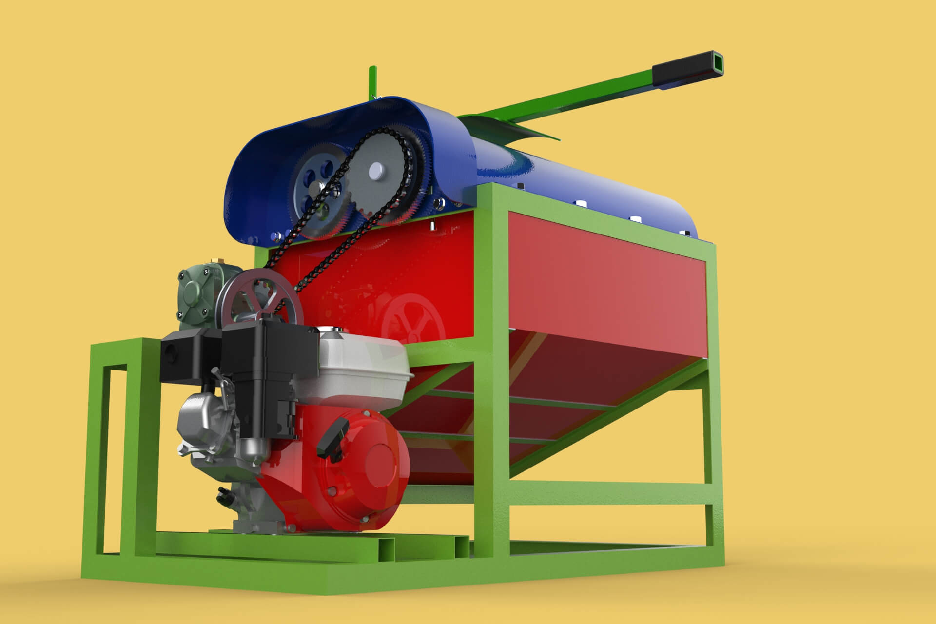 Coconut Peeling Machine Peeler Dehusker Tool Fruit Skin - 3D Model by ...