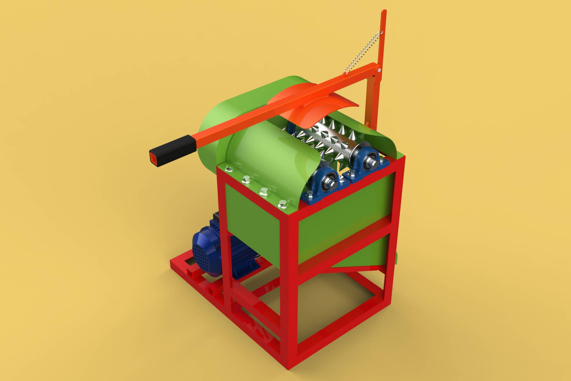 Coconut Peeling Tool Dehusker Peeler Machine Removal Skin - 3D Model by ...