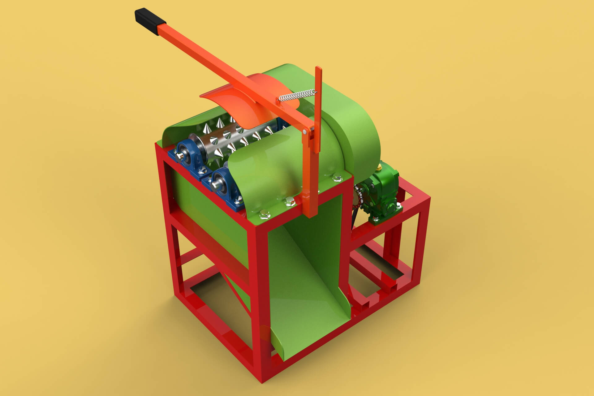 Coconut Peeling Tool Dehusker Peeler Machine Removal Skin - 3D Model by ...