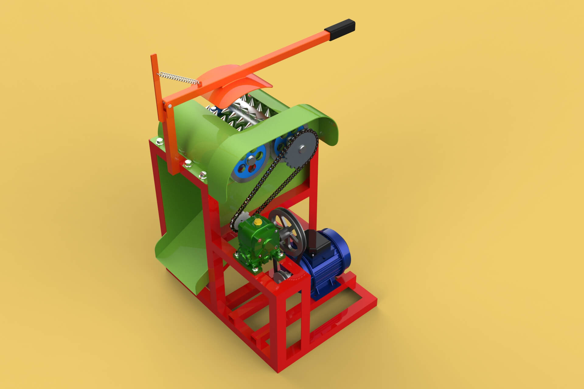 Coconut Peeling Tool Dehusker Peeler Machine Removal Skin - 3D Model by ...