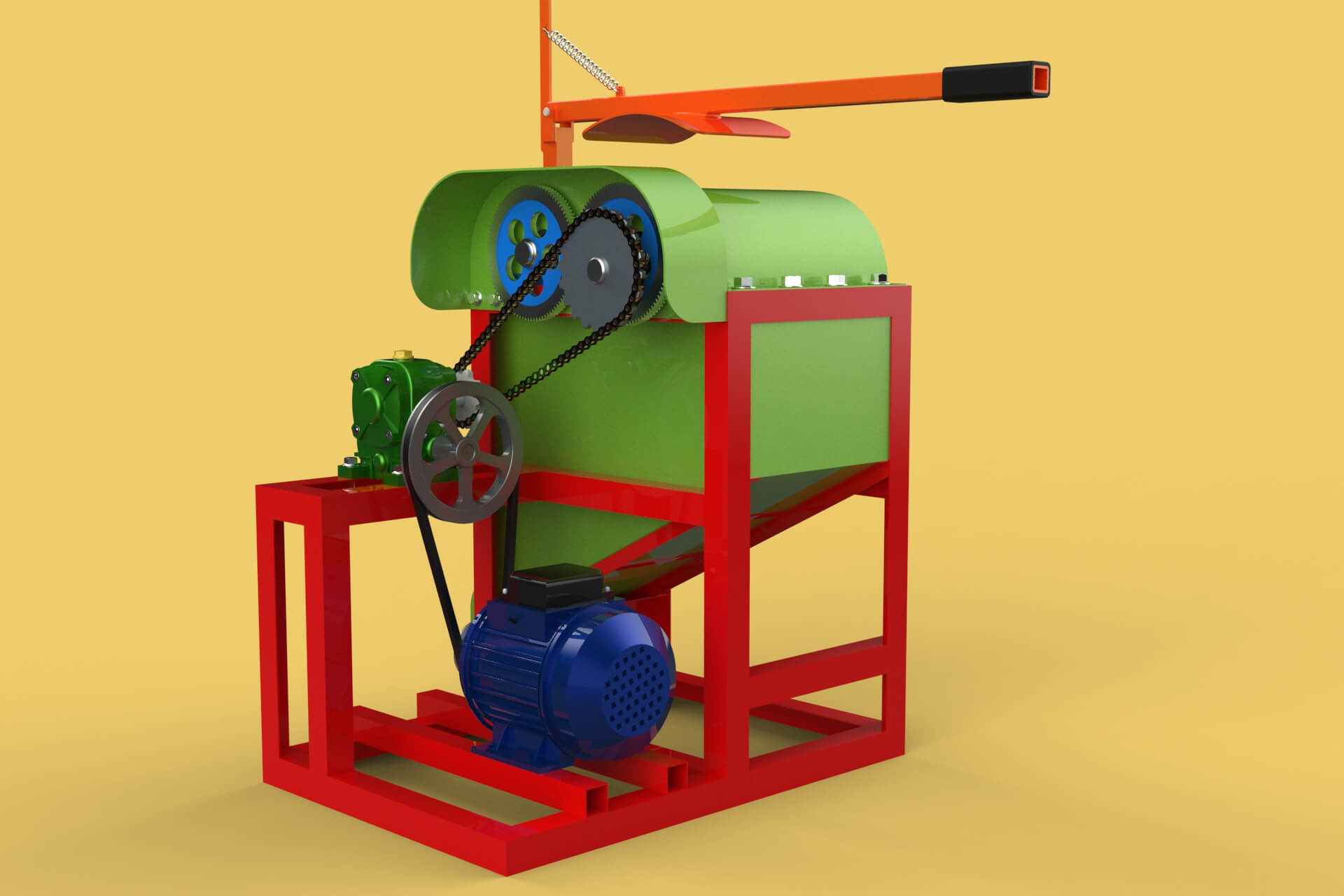 Coconut Peeling Tool Dehusker Peeler Machine Removal Skin - 3D Model by ...