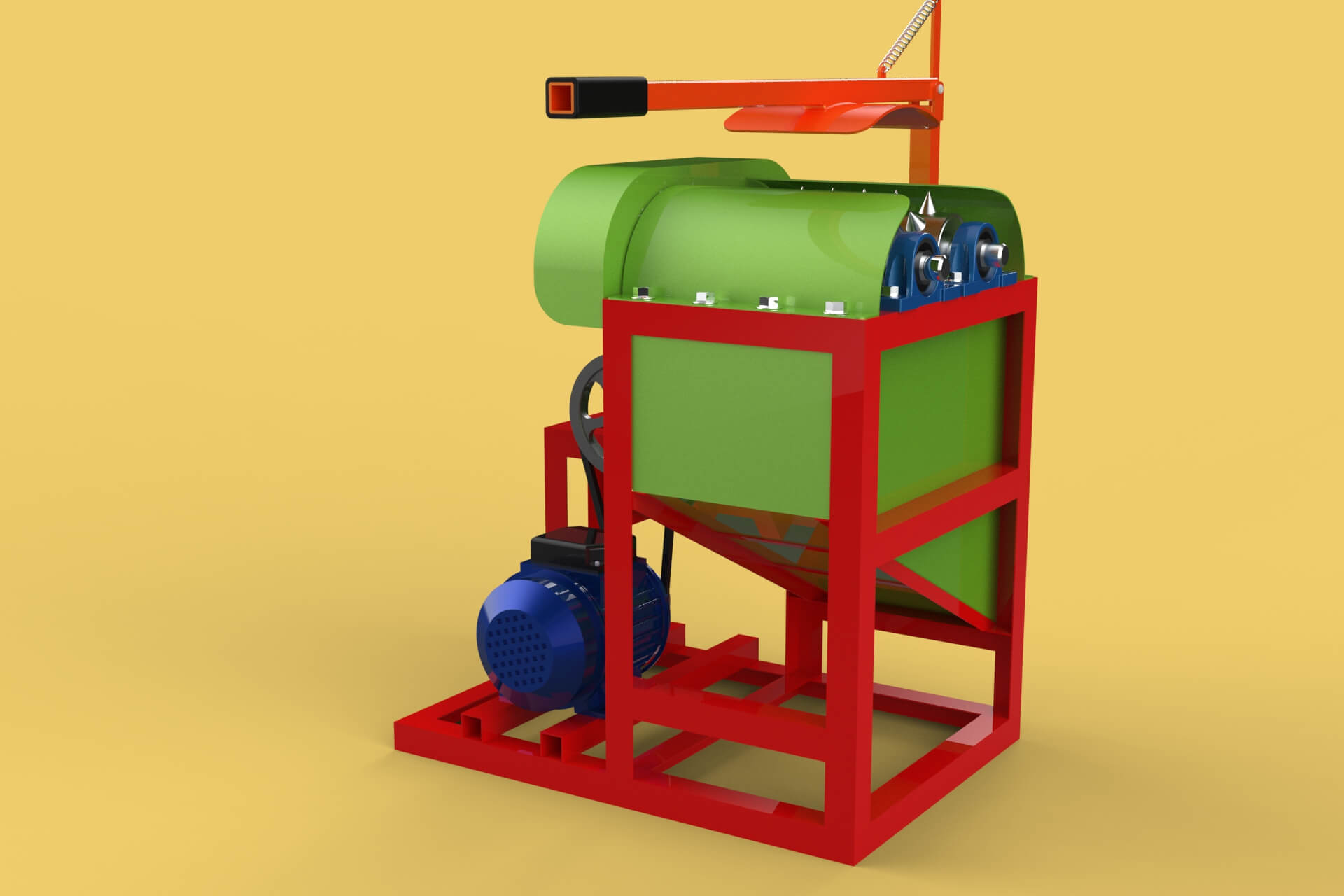 Coconut Peeling Tool Dehusker Peeler Machine Removal Skin - 3D Model by ...