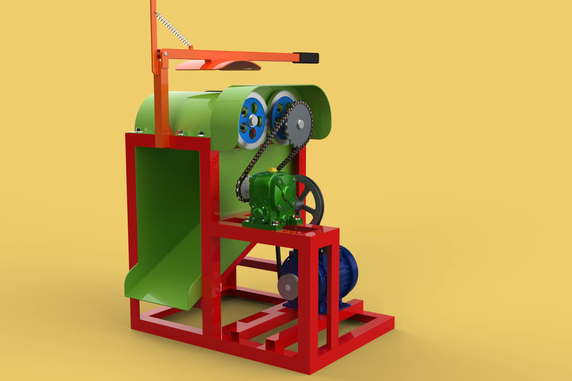 Coconut Peeling Tool Dehusker Peeler Machine Removal Skin - 3D Model by ...