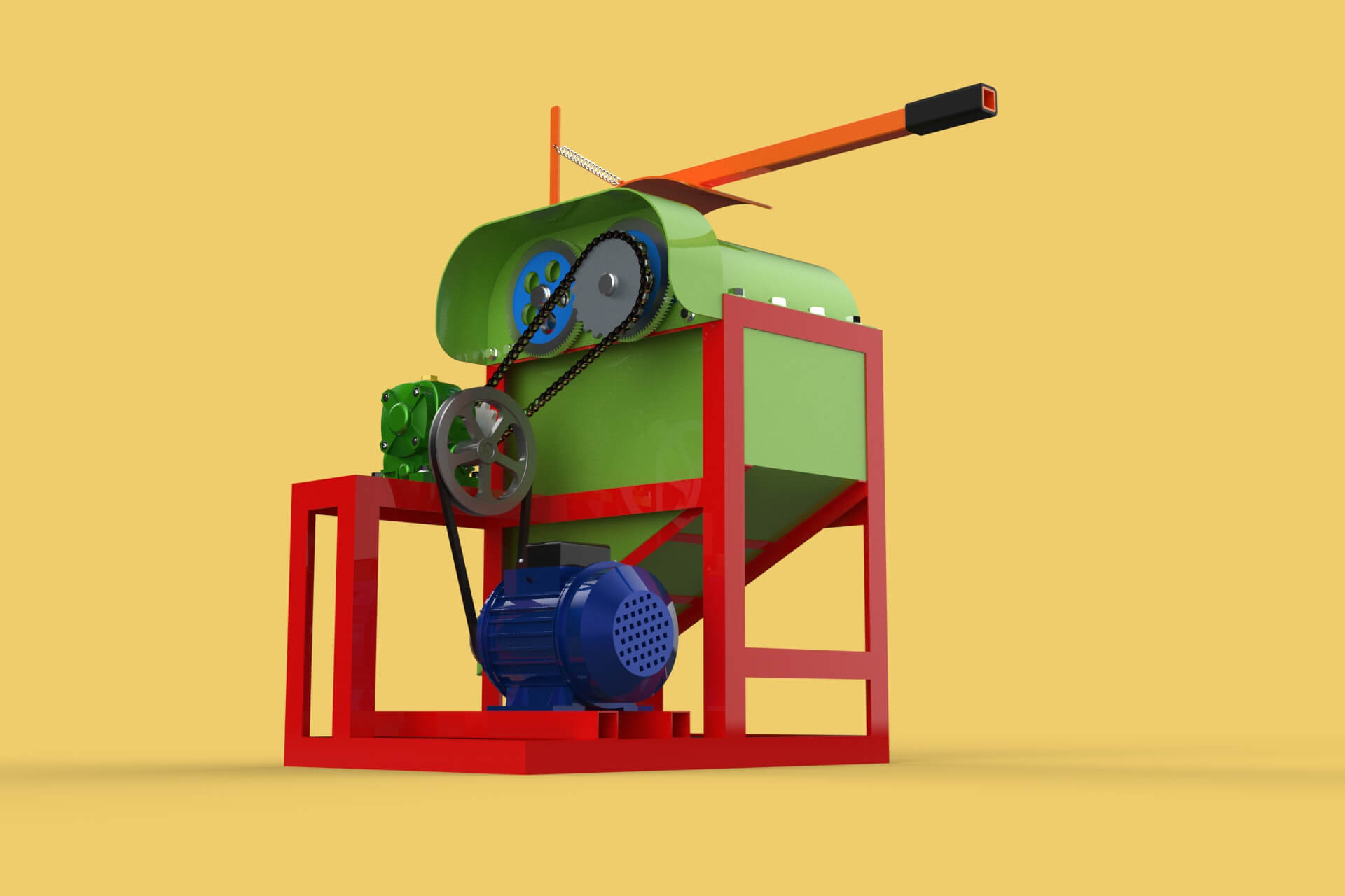 Coconut Peeling Tool Dehusker Peeler Machine Removal Skin - 3D Model by ...