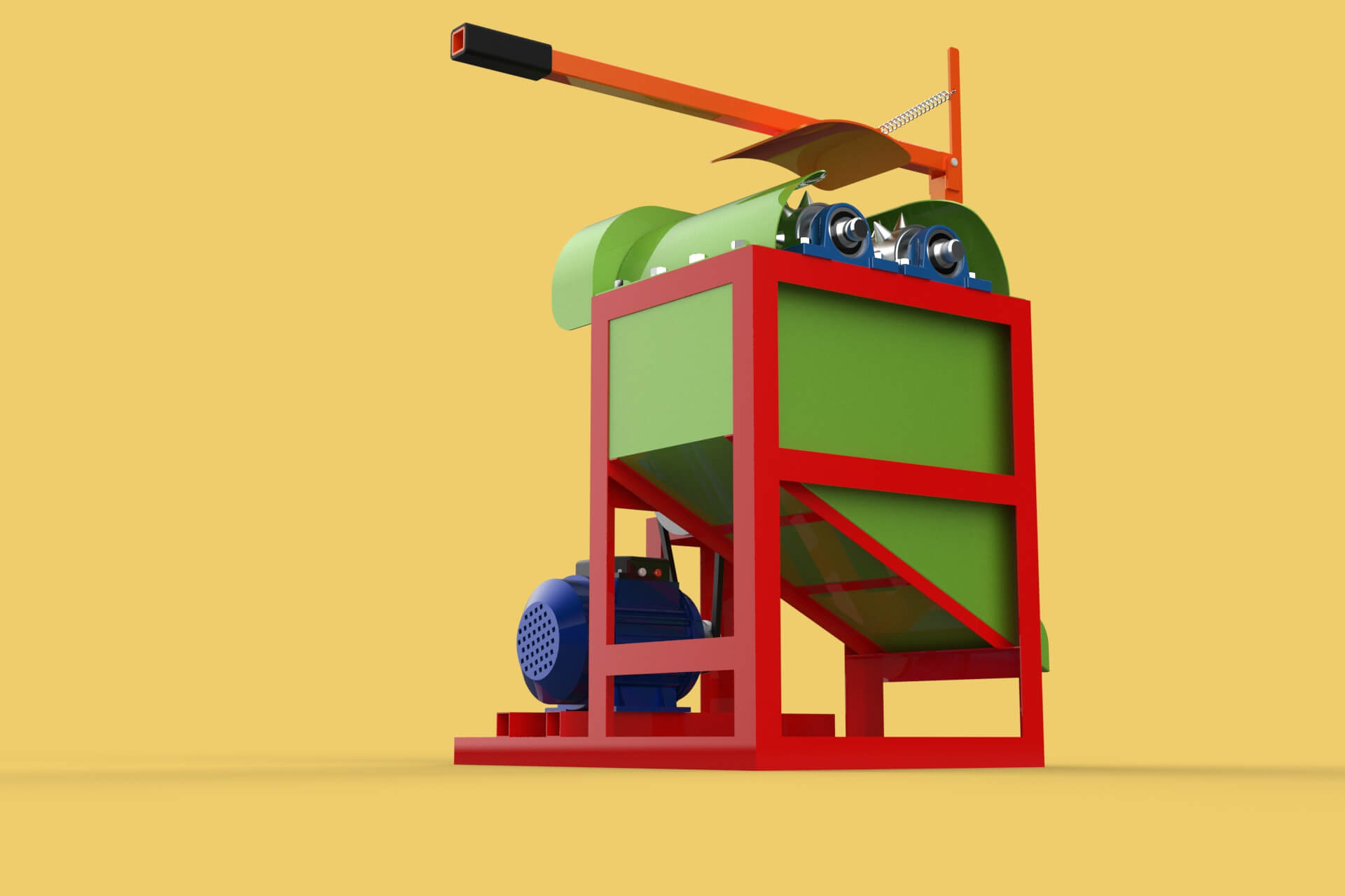 Coconut Peeling Tool Dehusker Peeler Machine Removal Skin - 3D Model by ...