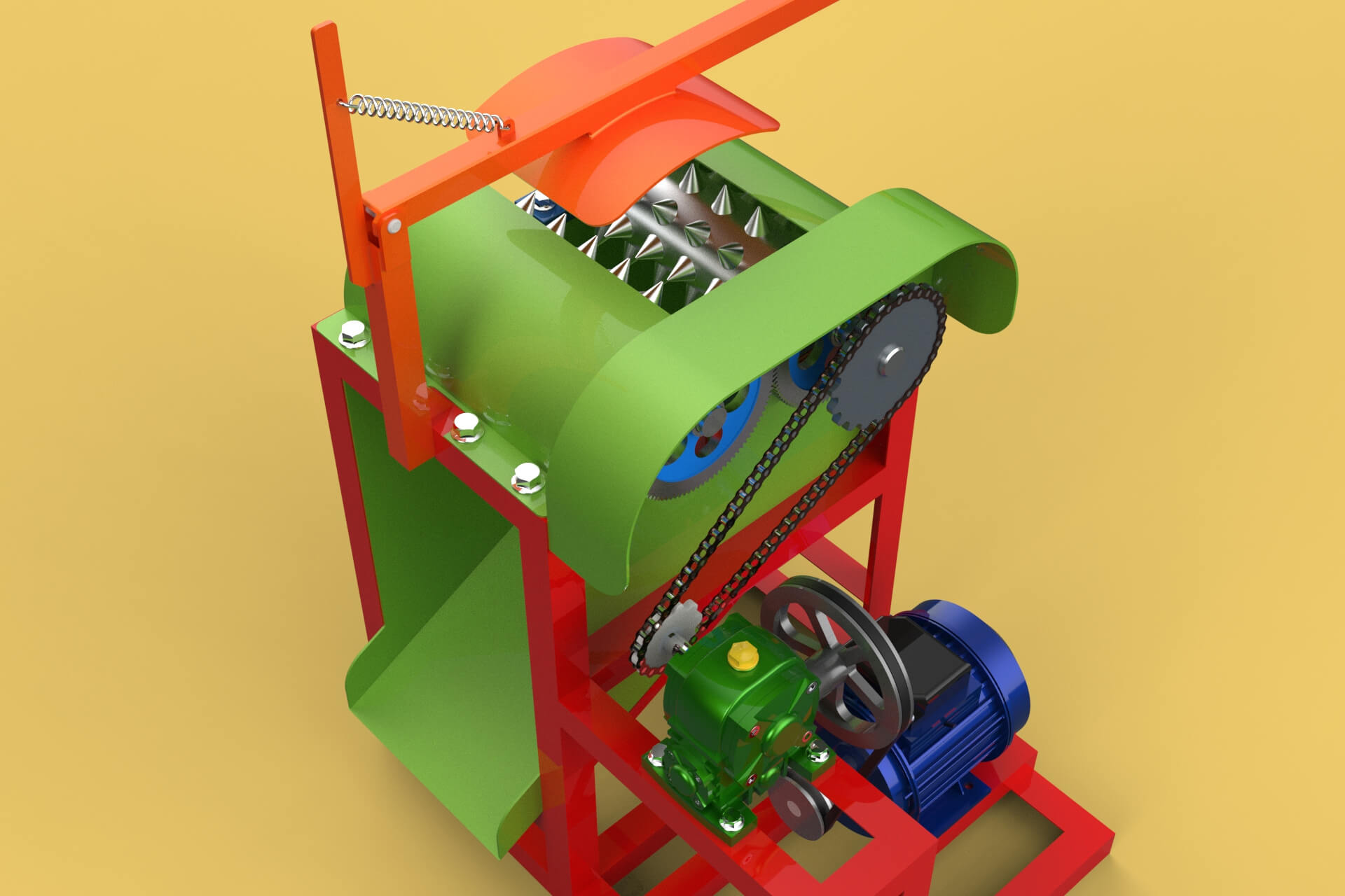 Coconut Peeling Tool Dehusker Peeler Machine Removal Skin - 3D Model by ...