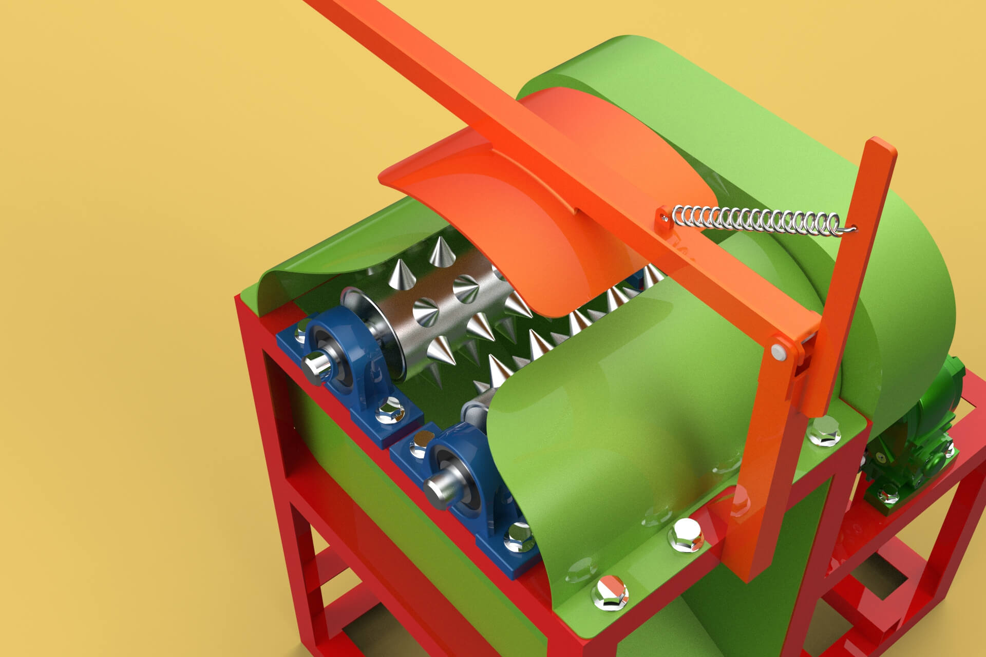 Coconut Peeling Tool Dehusker Peeler Machine Removal Skin - 3D Model by ...