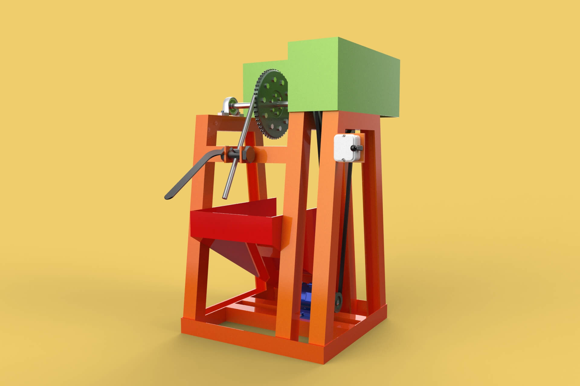 Coconut Shell Removal Peeling Machine Dehusker Tool Extract - 3D Model ...