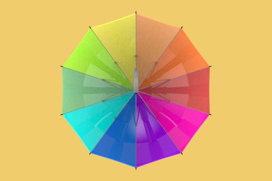 Colorful Umbrella - 3D Model by surf3d