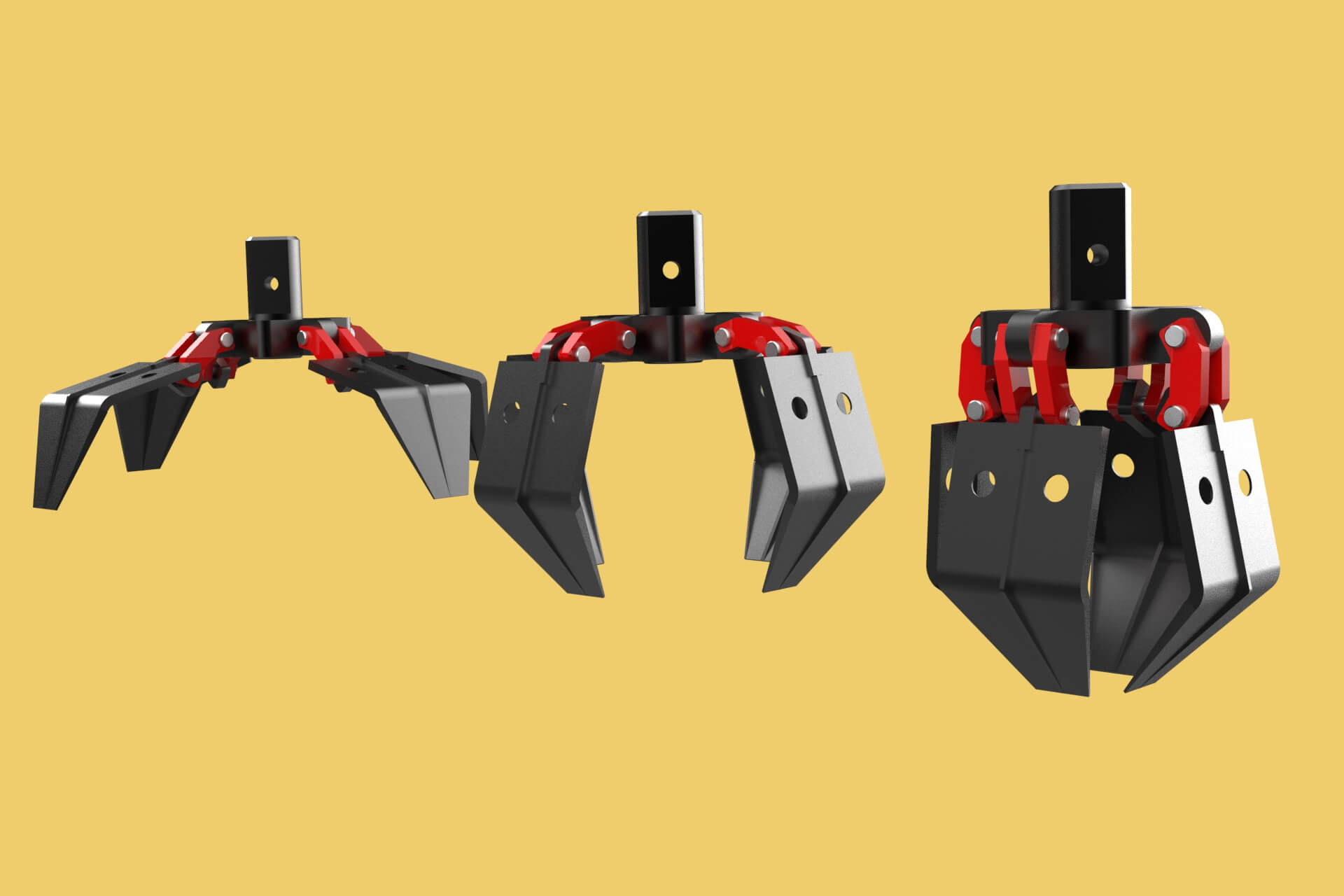 CRANE ATTACHMENT ARM GRABBER GRAPPLE HOOK JAW TONG CRAWLER - 3D Model ...