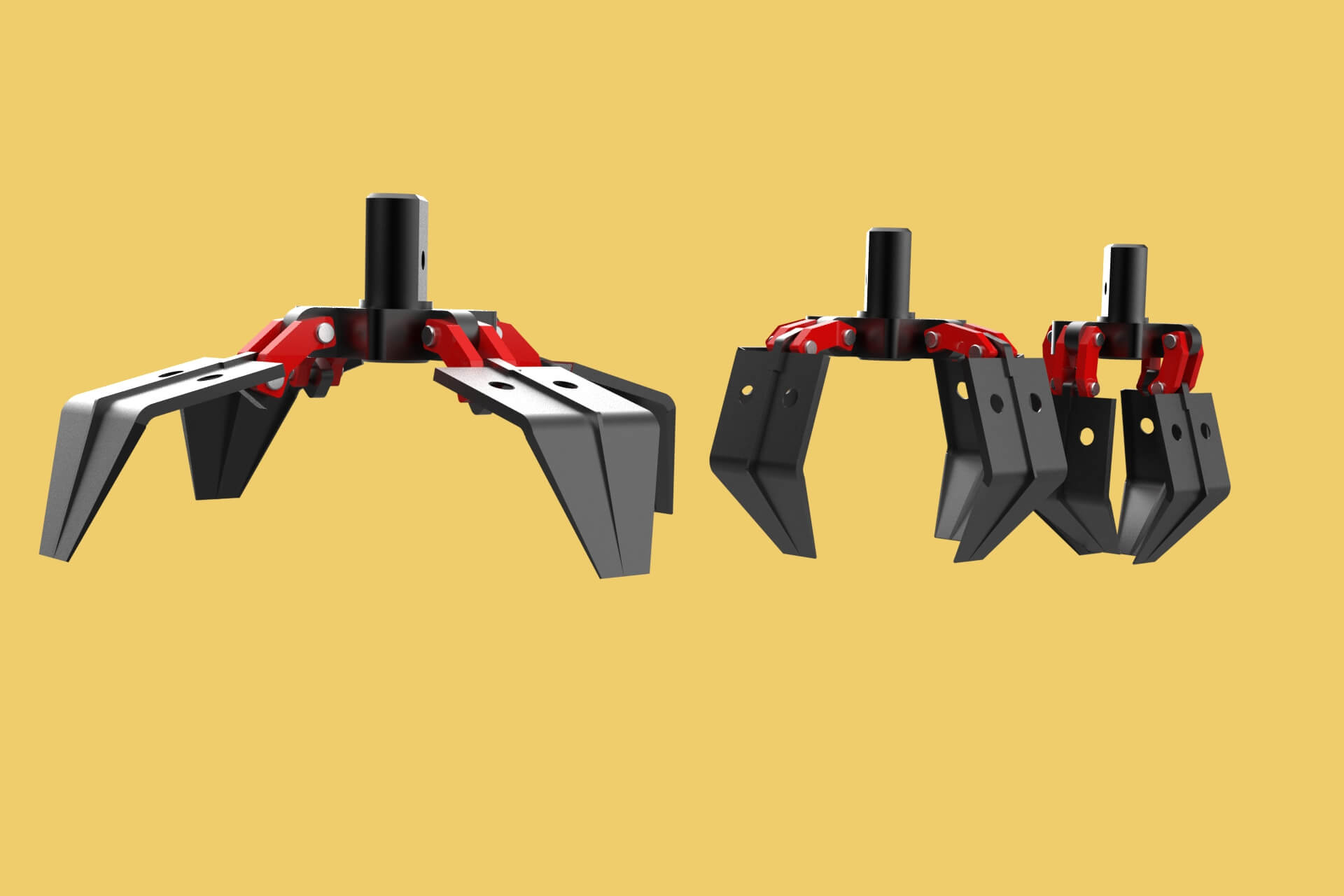 CRANE ATTACHMENT ARM GRABBER GRAPPLE HOOK JAW TONG CRAWLER - 3D Model ...