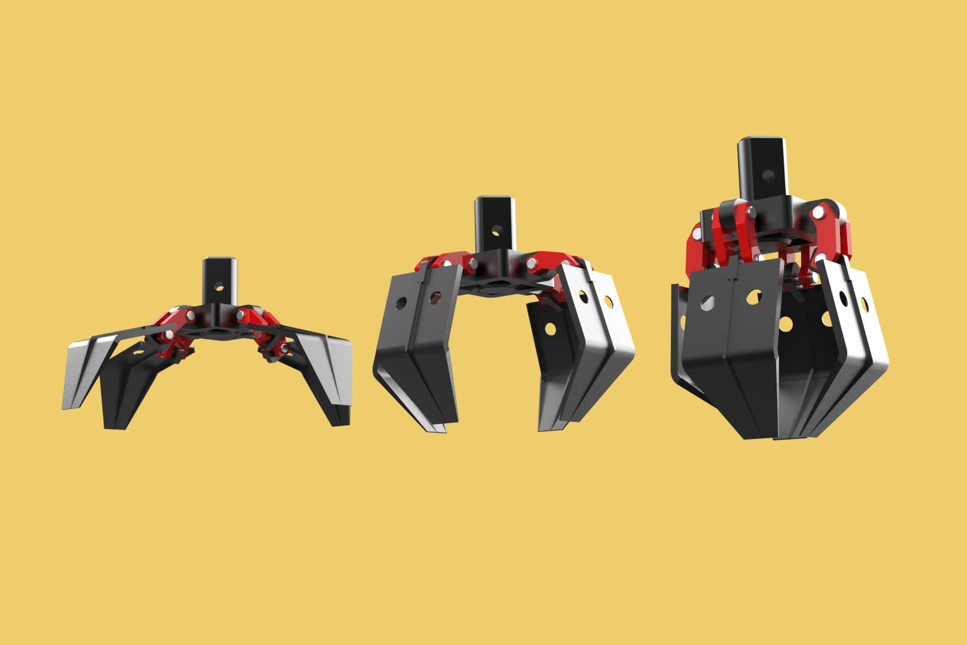 CRANE ATTACHMENT ARM GRABBER GRAPPLE HOOK JAW TONG CRAWLER - 3D Model ...