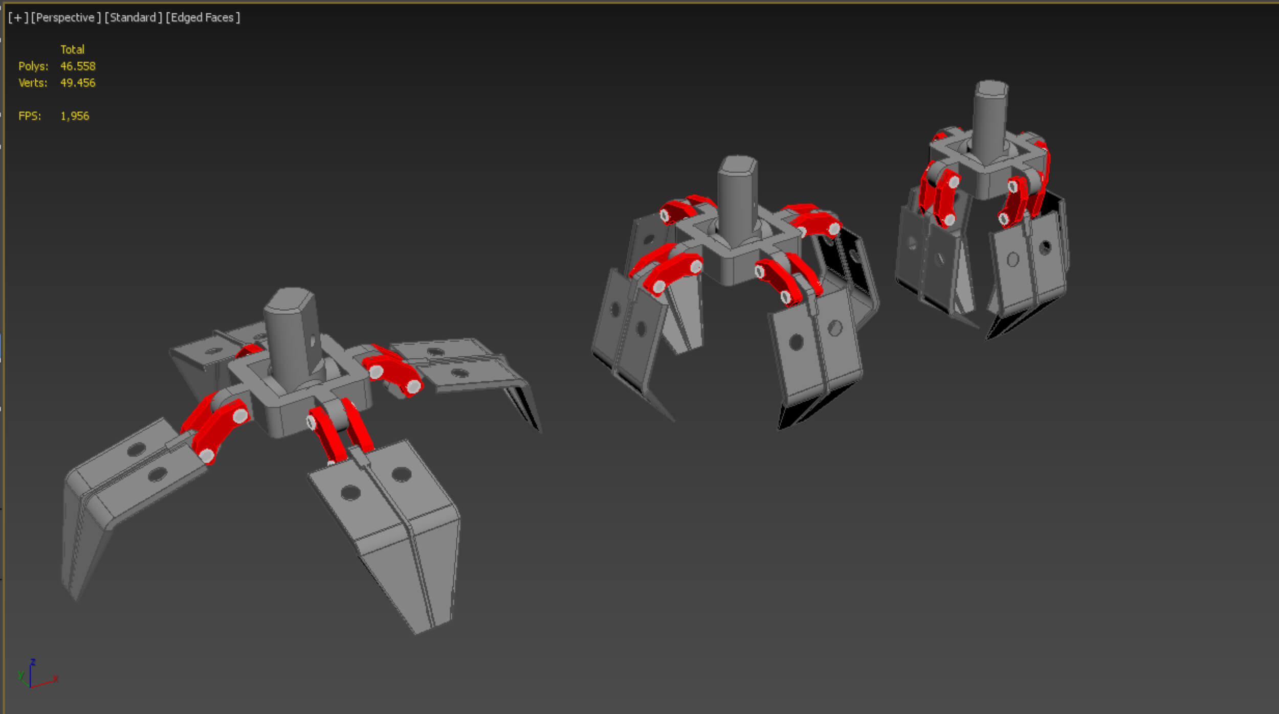 CRANE ATTACHMENT ARM GRABBER GRAPPLE HOOK JAW TONG CRAWLER - 3D Model ...