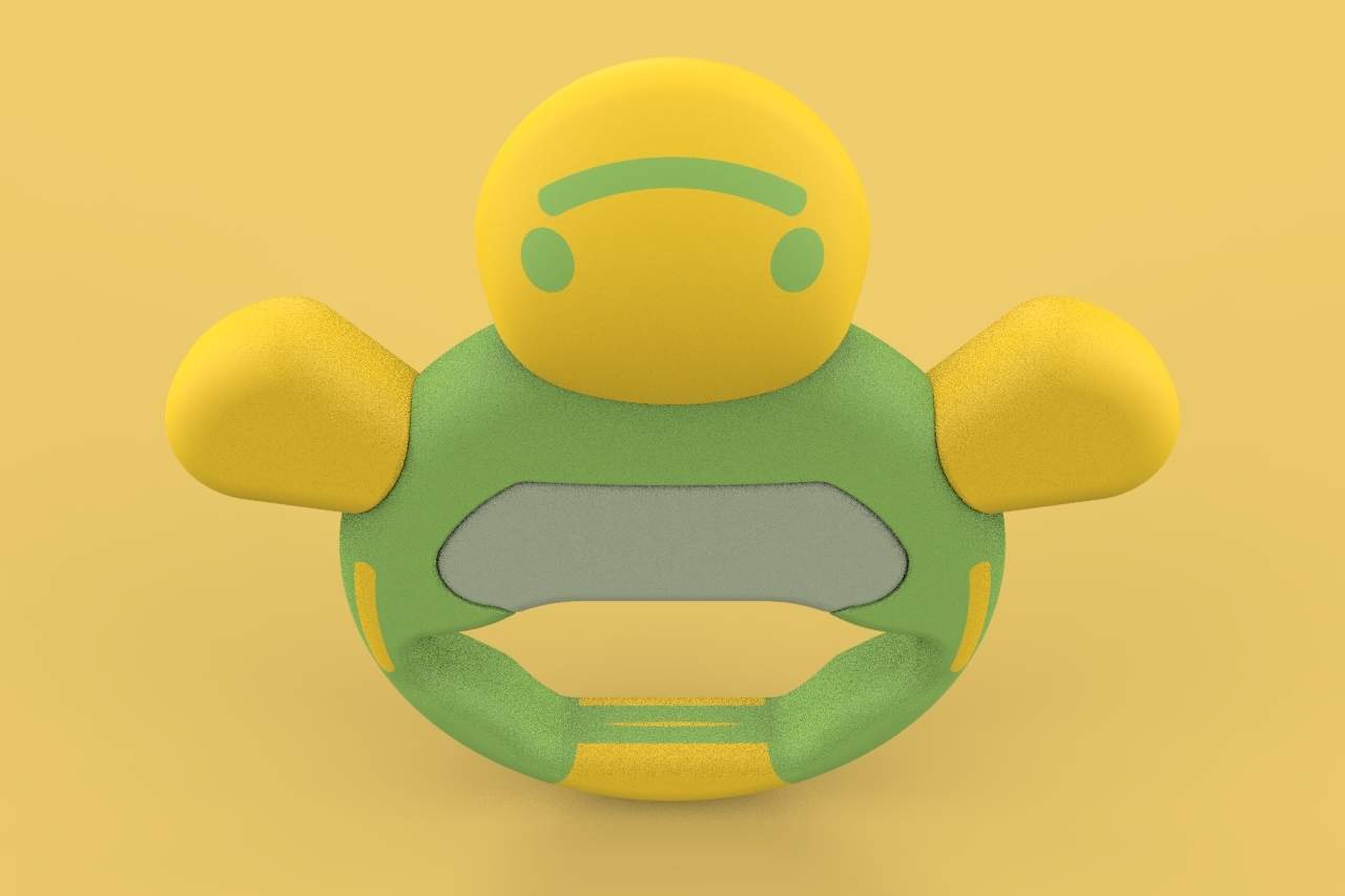 Baby Rattle Toy Turtle - 3D Model by surf3d