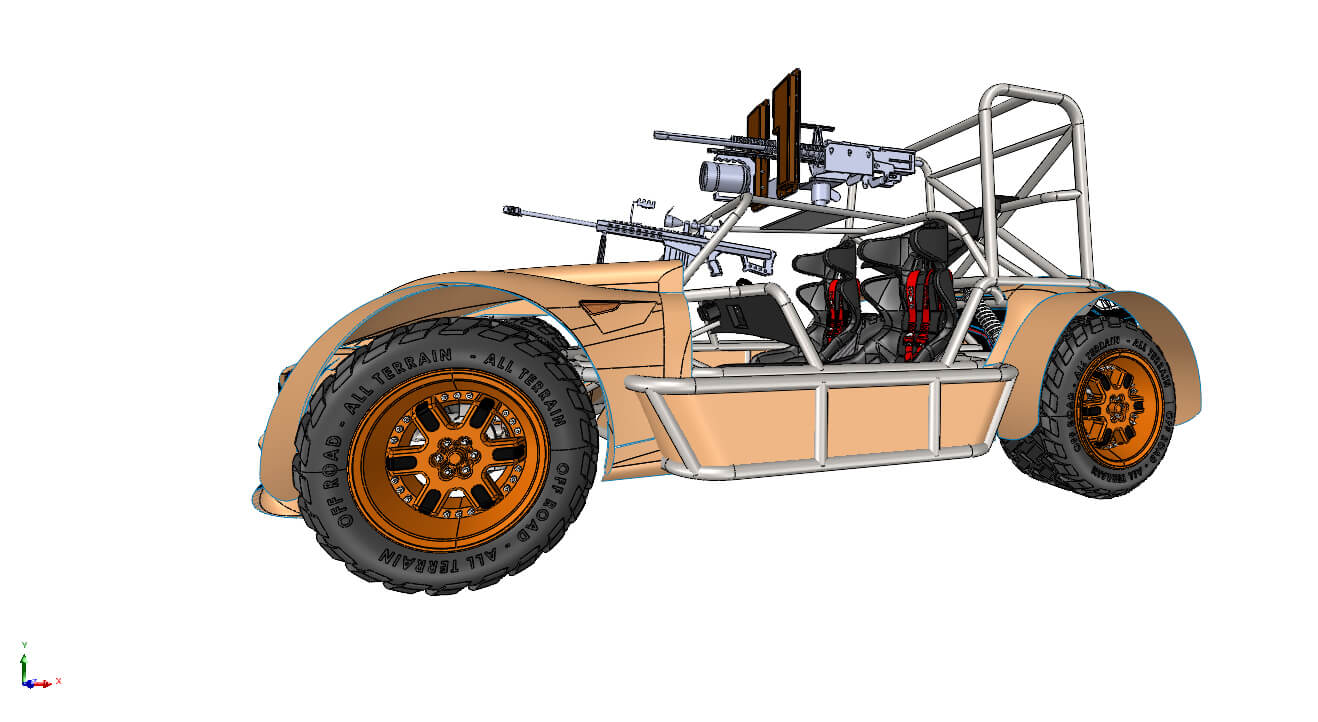 Desert Patrol Vehicle Military Dpv Dune Buggy - 3D Model by surf3d