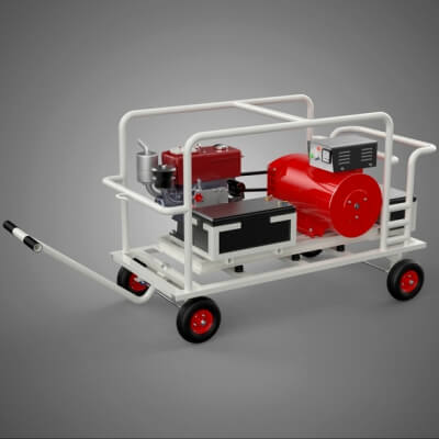 Diesel Automatic Electric Motor Start Dynamo Flywheel Genset - 3D Model ...
