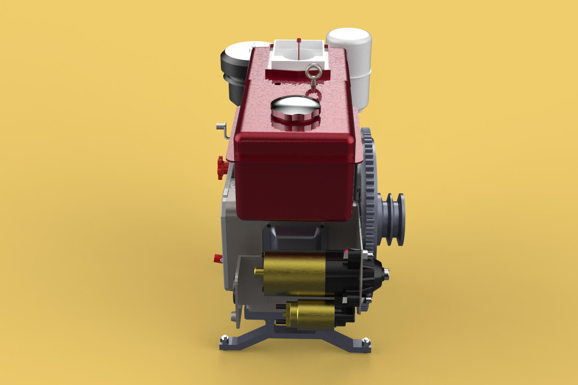 Diesel Engine Machine - 3D Model by surf3d