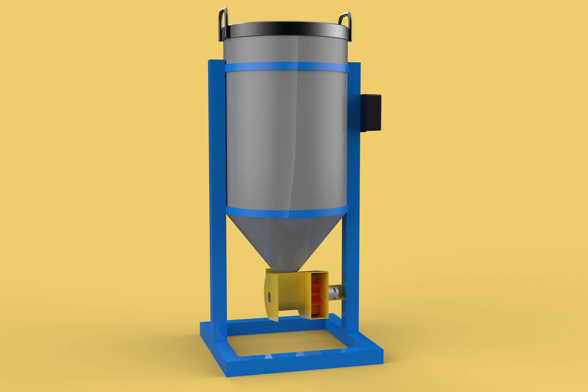 Directional Fish Feeder Centrifugal Spreader Rotary - 3D Model by surf3d